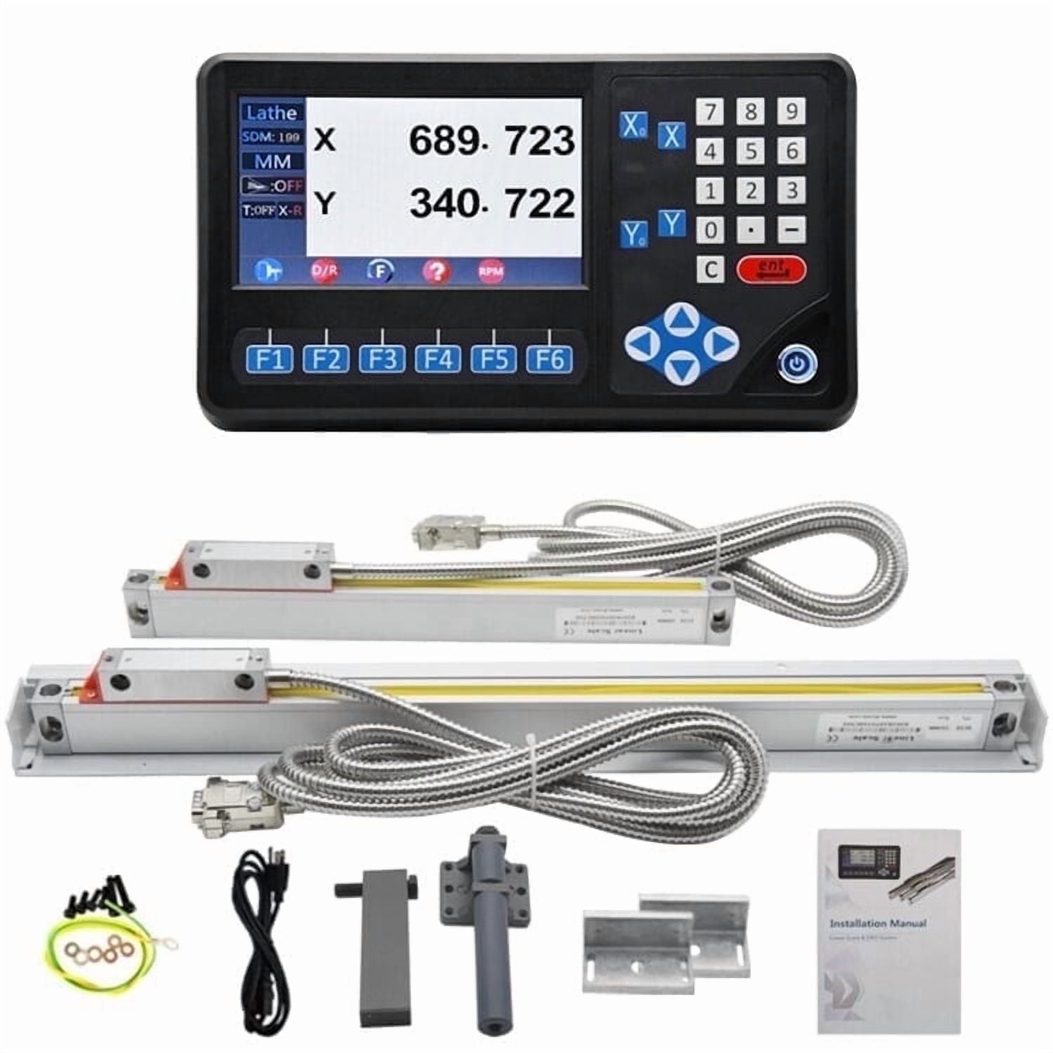 Dro Digital Readout 2 Axis 5um Linear Scale for Bridgeport Mill Lathe ...