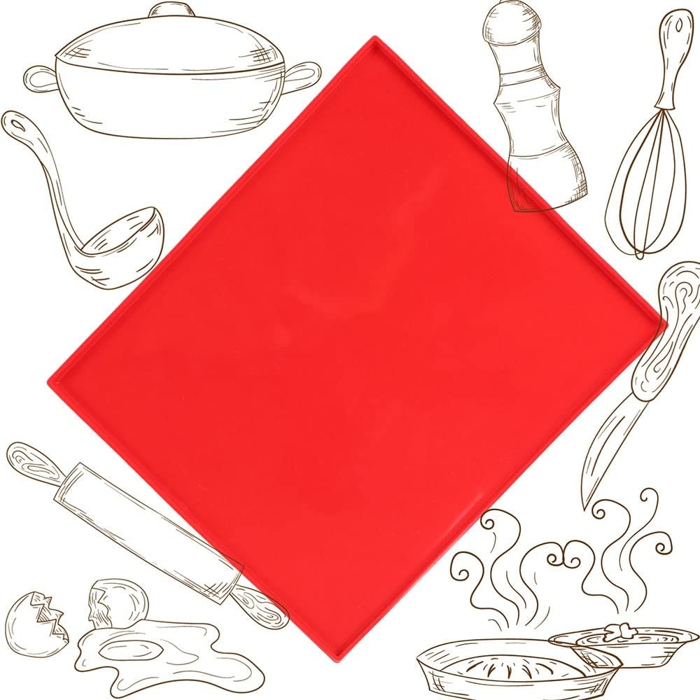 Drofail Pastry Baking Mat with Dough Scraper NonStick Fondant Rolling ...
