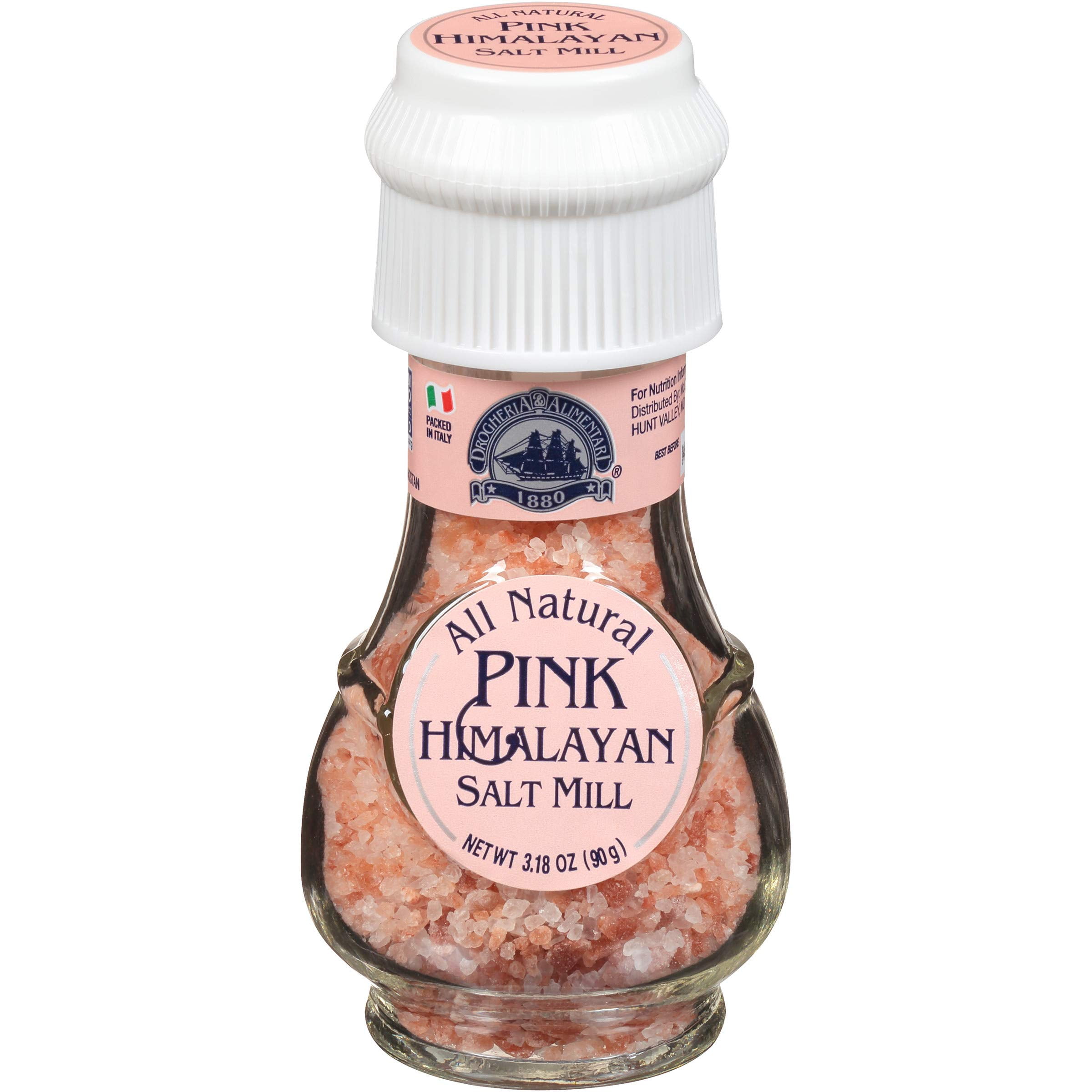 Drogheria & Alimentari All Natural MDA05 Pink Himalayan Salt Mill, 3.18 ...