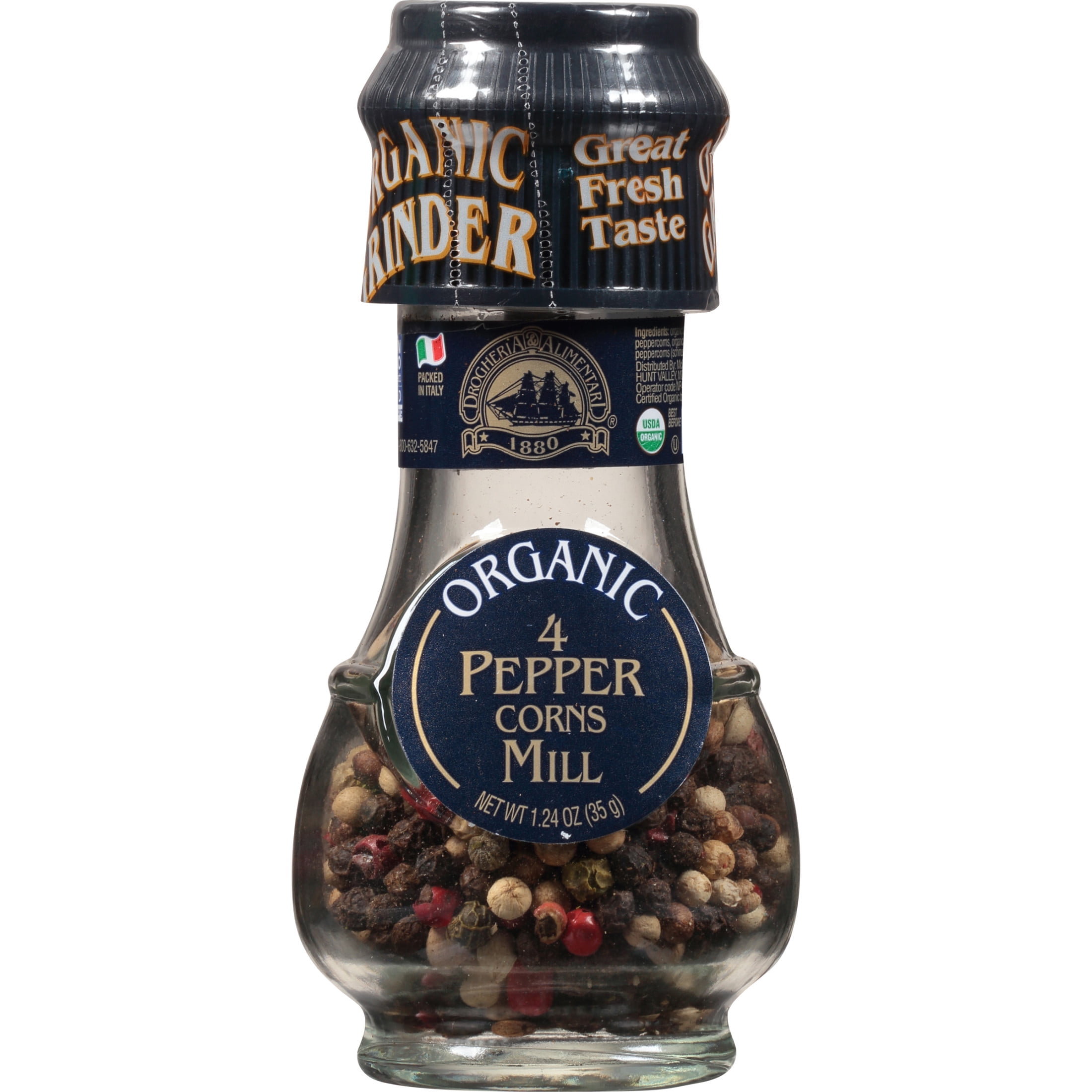 Drogheria & Alimentari Organic 4 Seasons Peppercorns Mill, 1.24 oz ...