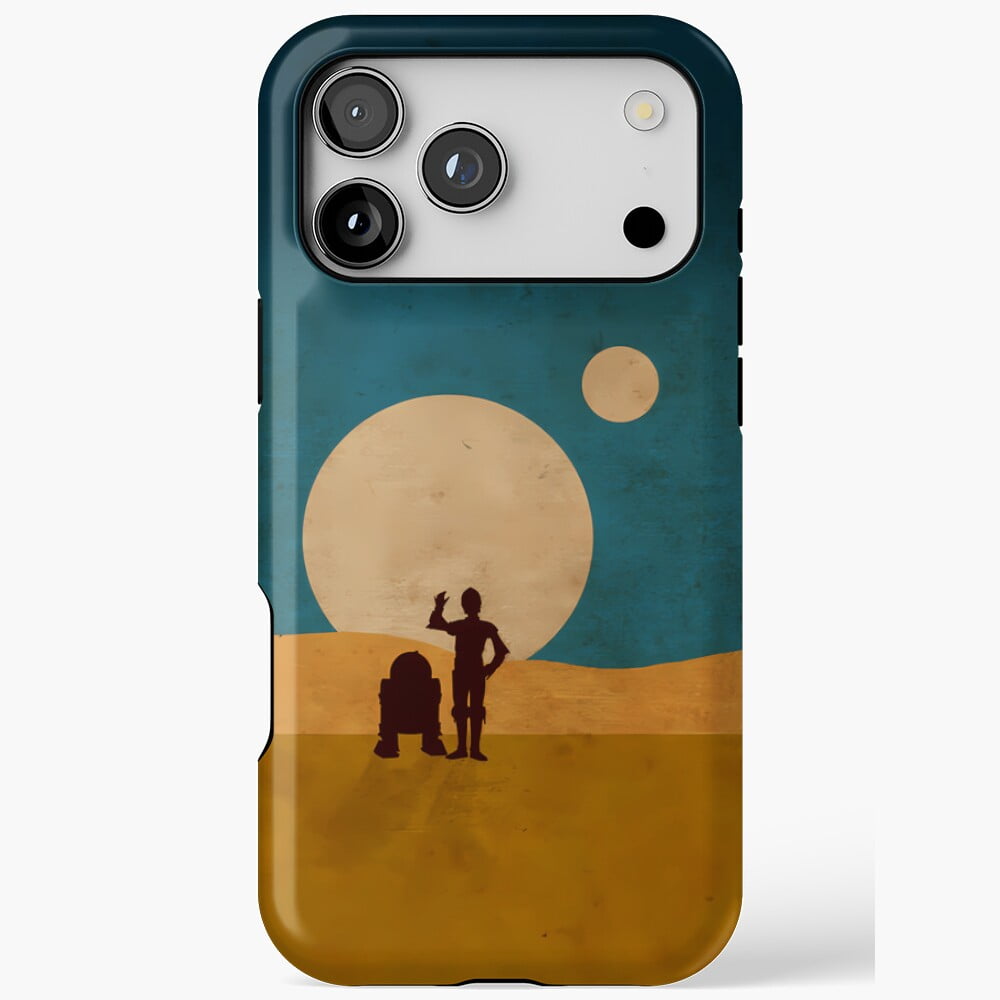 Droids In The Dunes Sci Fi Art iPhone Case 17 16 15 14 13 12 11 Pro Max ...