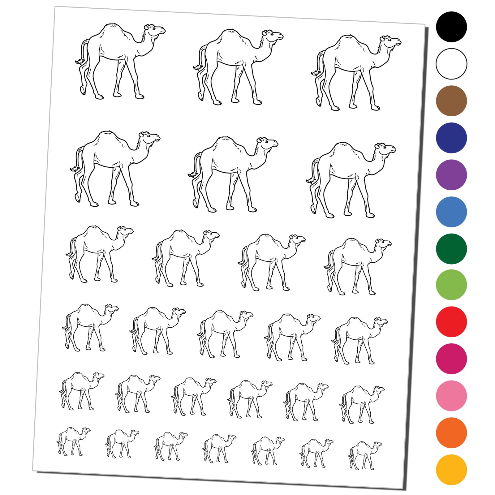 Dromedary Camel Water Resistant Temporary Tattoo Set Fake Body Art ...