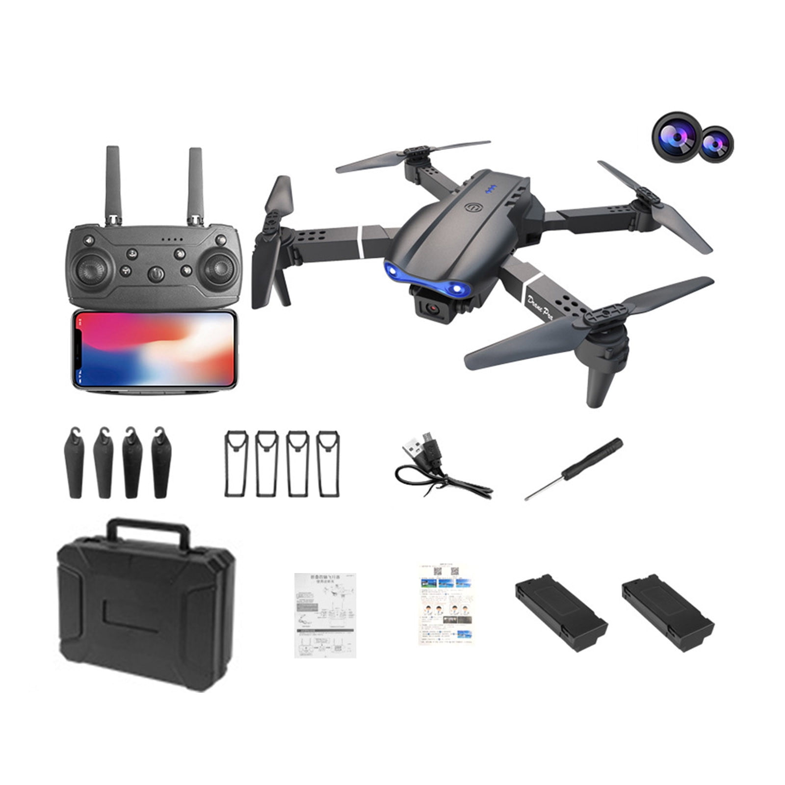 Dron plegable con cámara 1080P para adultos, cuadricóptero WiFi FPV ...