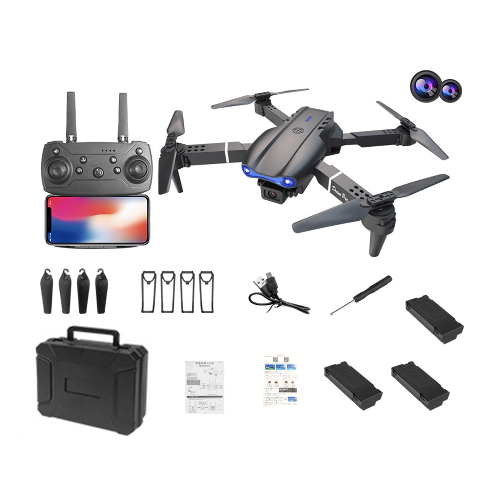 Drone with 1080P Camera, Foldable Mini Drone for Adults Boys Beginners ...