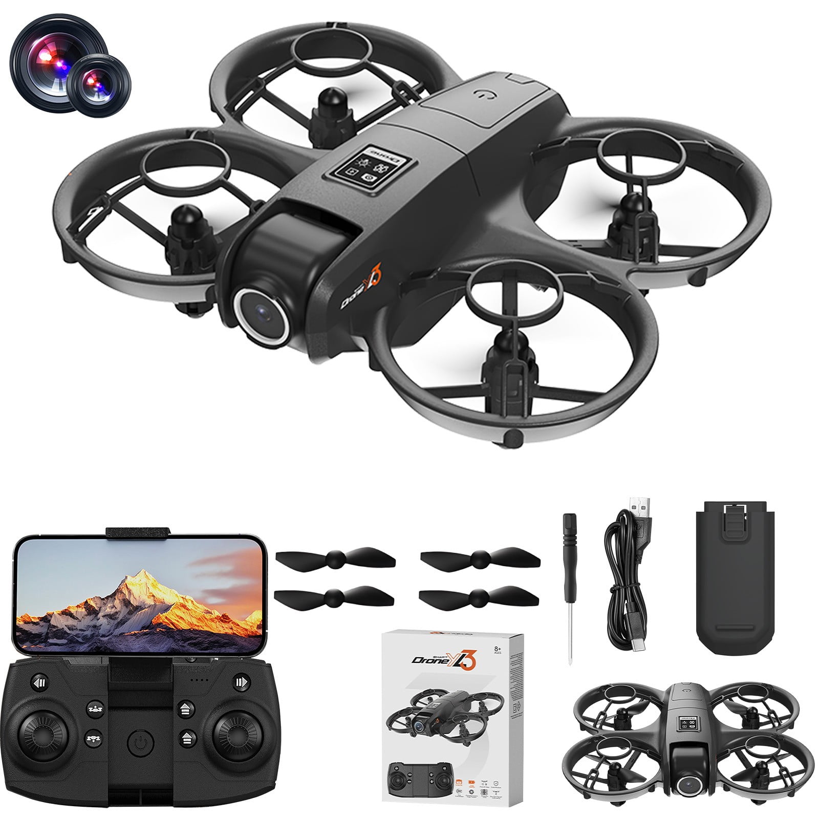 Drone for Beginners,Cheap Drone,Drone With Camera And Cool Light Remote ...