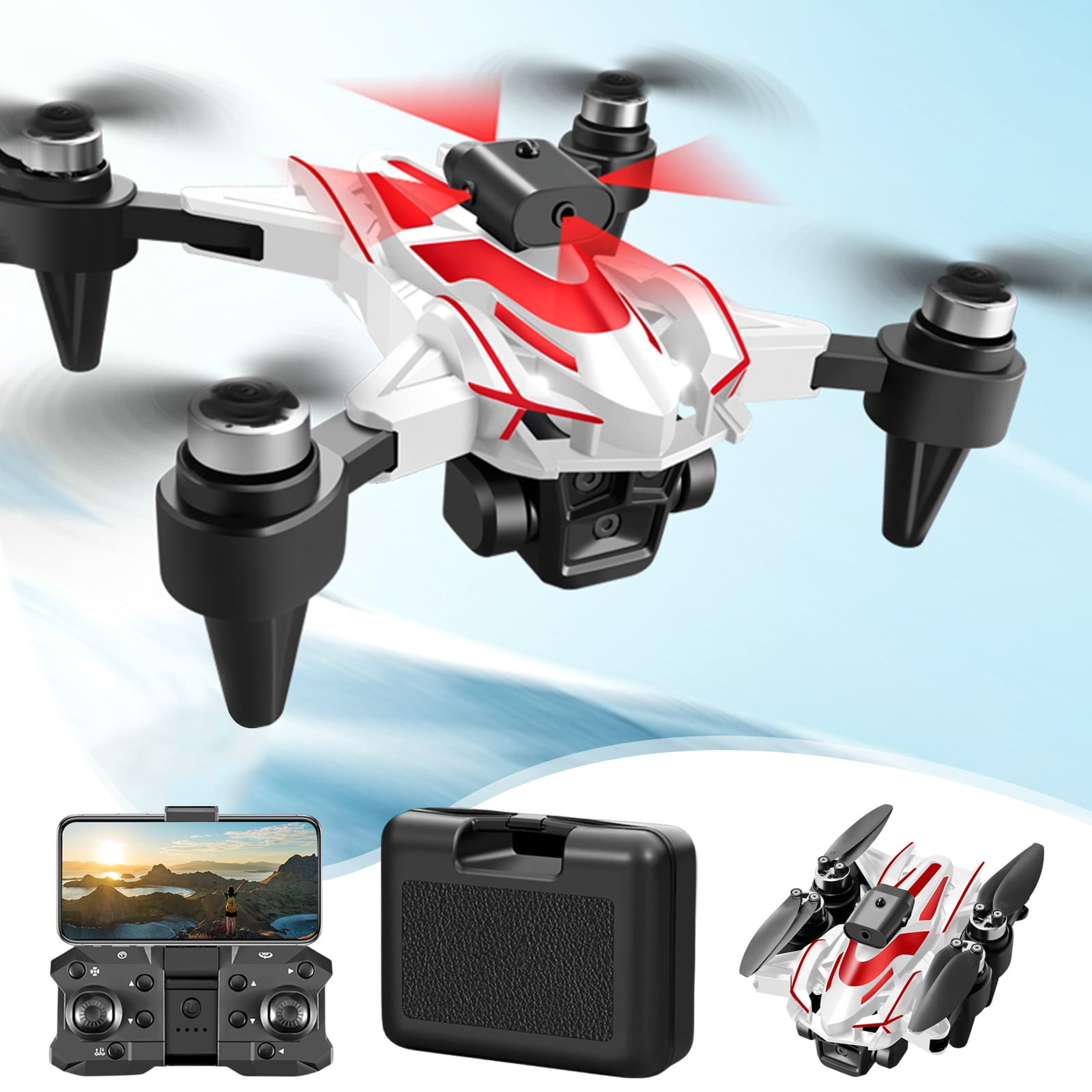 Drone, Brushless Motor Drones with 1080P Cameras Wind Resistance ...