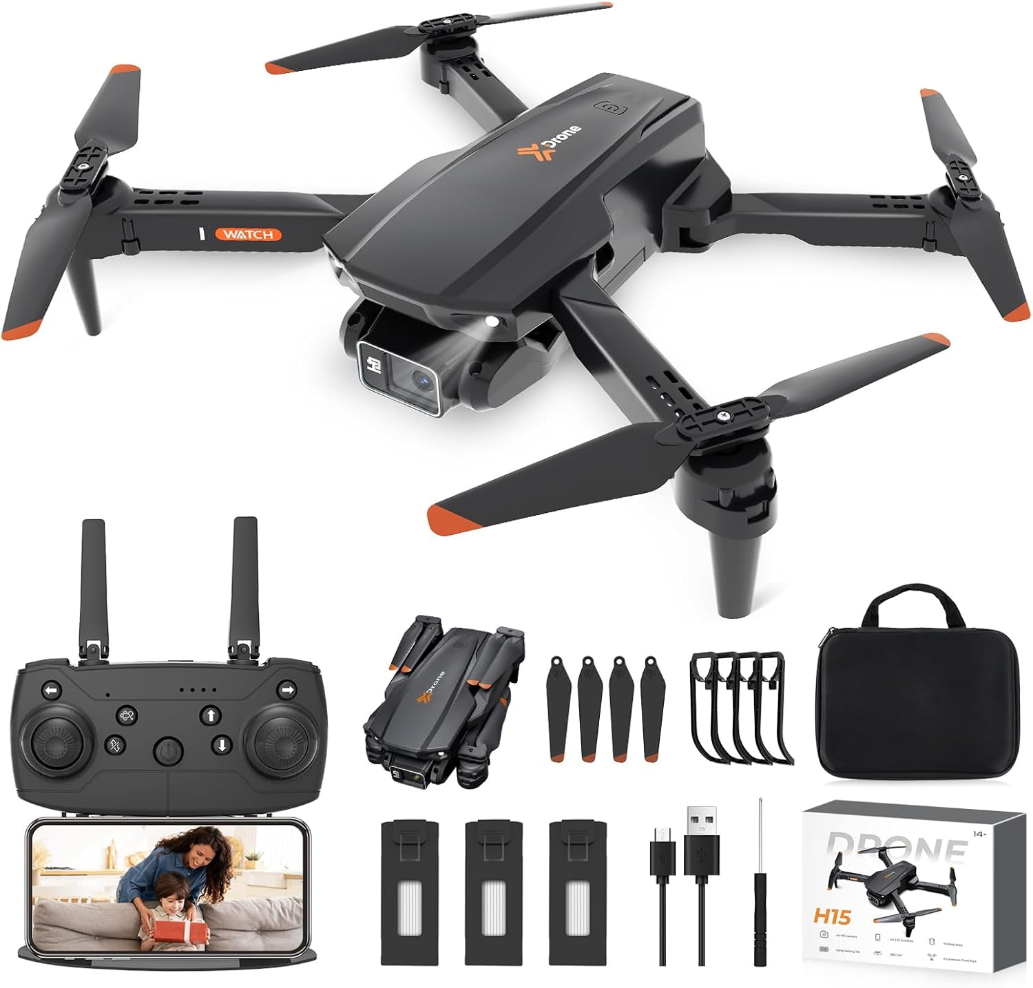 Drone with Camera, 1080P HD FPV Drones with Camera, Foldable RC ...