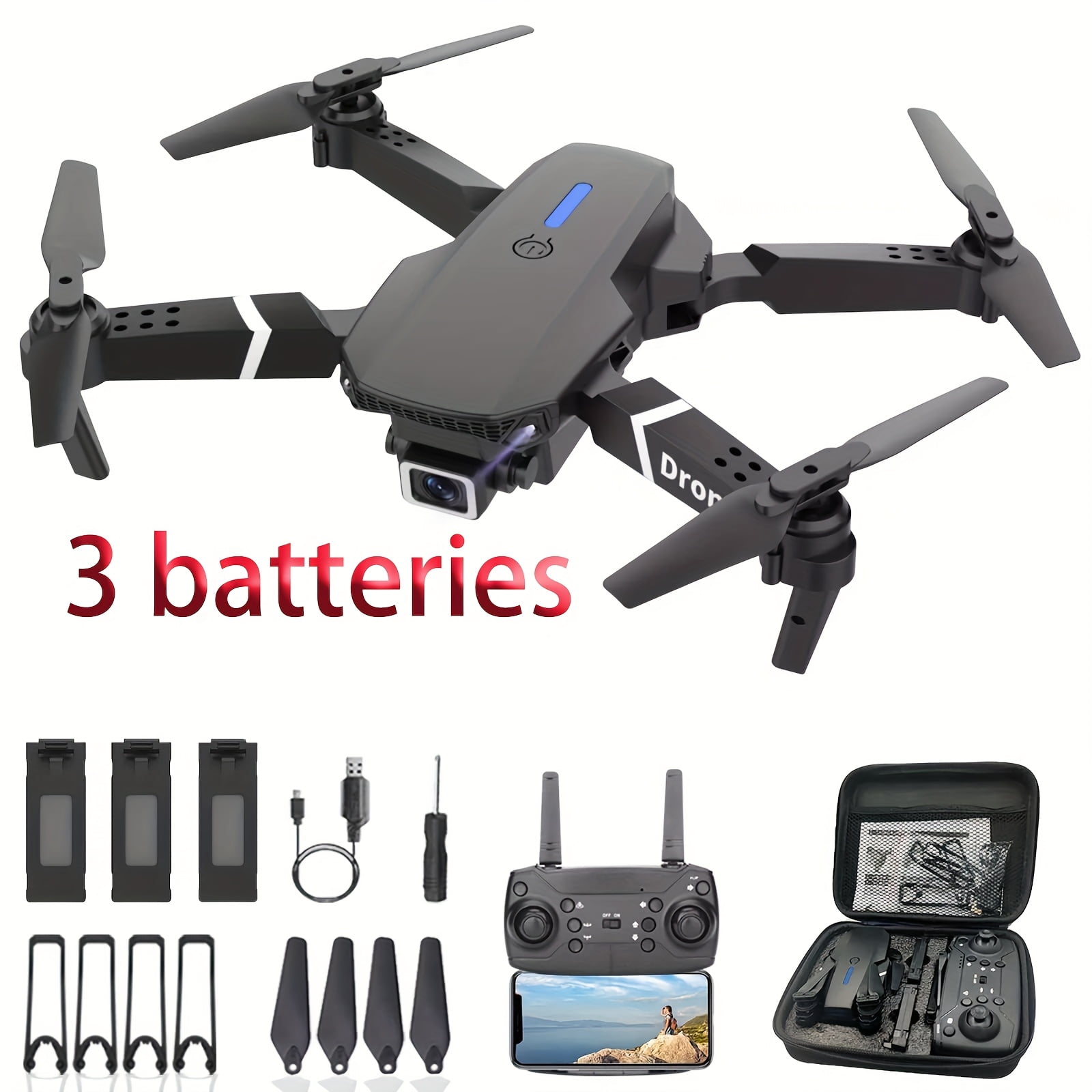 Drone with Camera 1080P HD FPV Foldable Drone for Beginners, Quadcopter ...