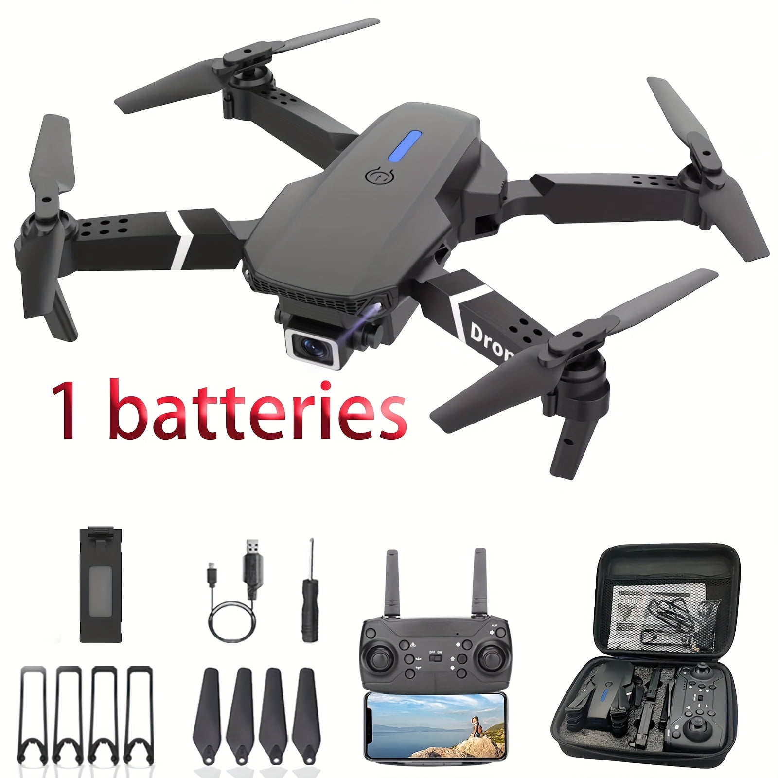 Drone with Camera 1080P HD FPV Foldable Drone for Beginners, Quadcopter ...