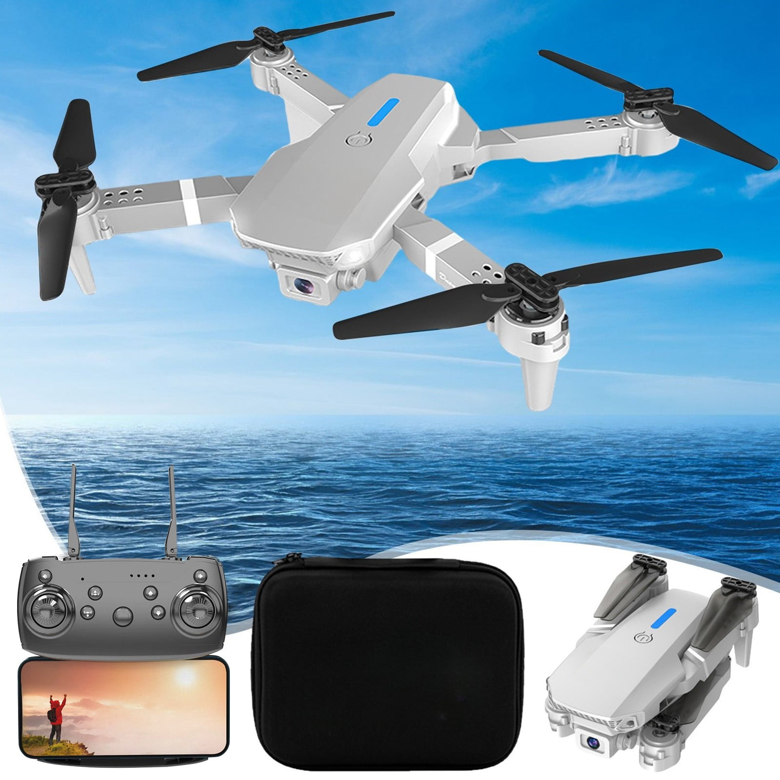 Drone with Camera 1080P, HD Foldable Drone with Stable Hover ...