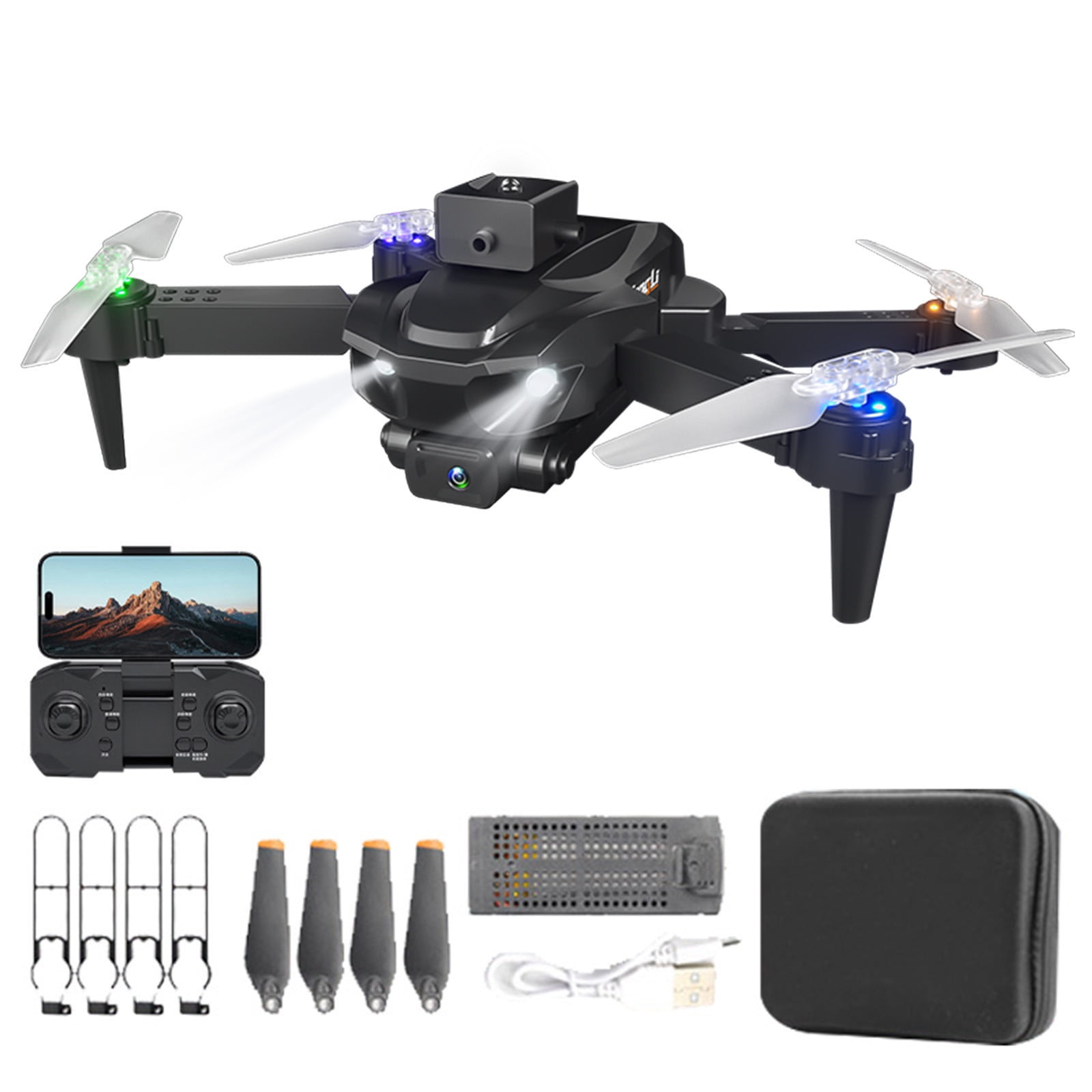 Drone with Camera, 2K HD FPV Drone with Brushless Motor, 360°Flip ...