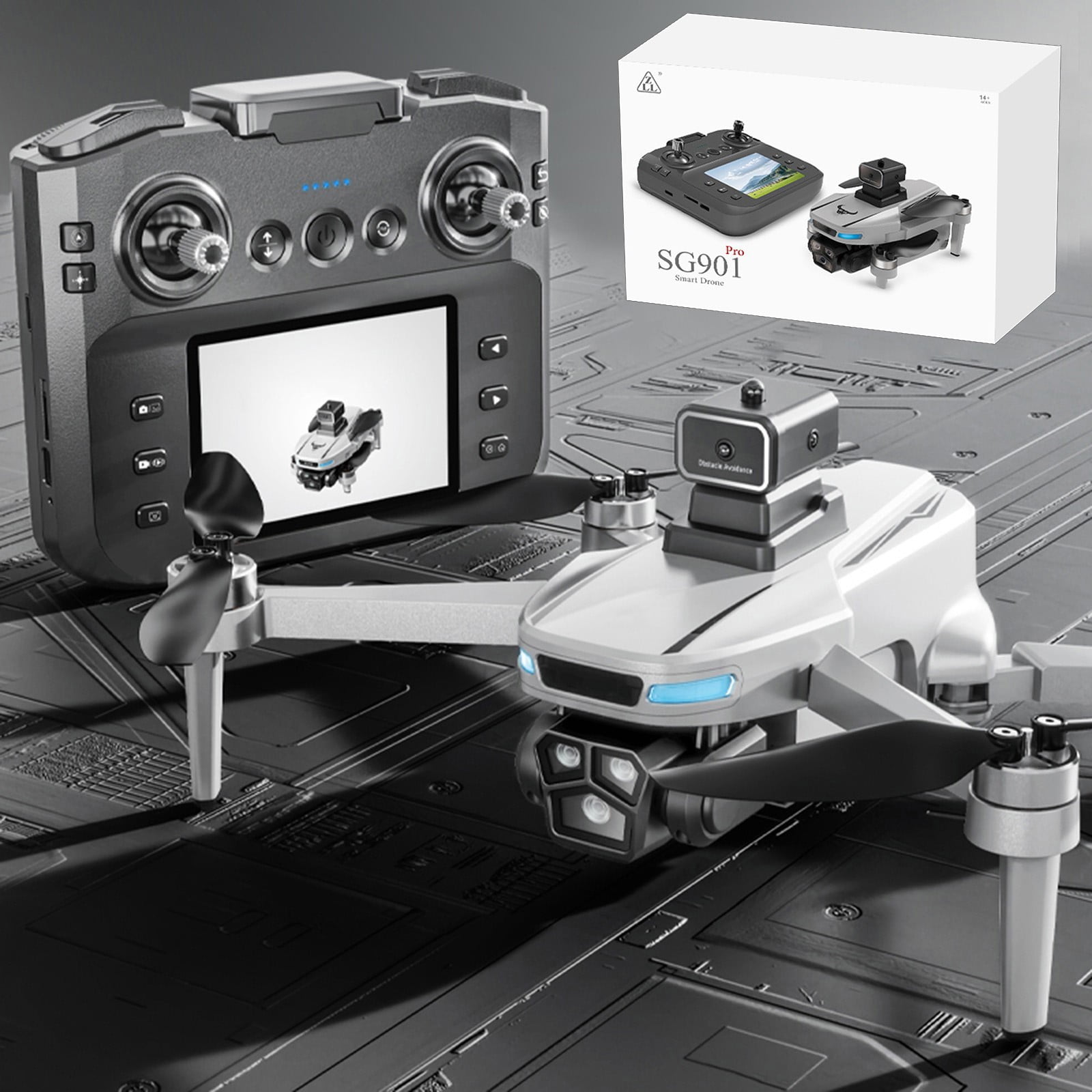 Drone with Camera, 2K HD FPV Drone with Brushless Motor, 360°Flip ...