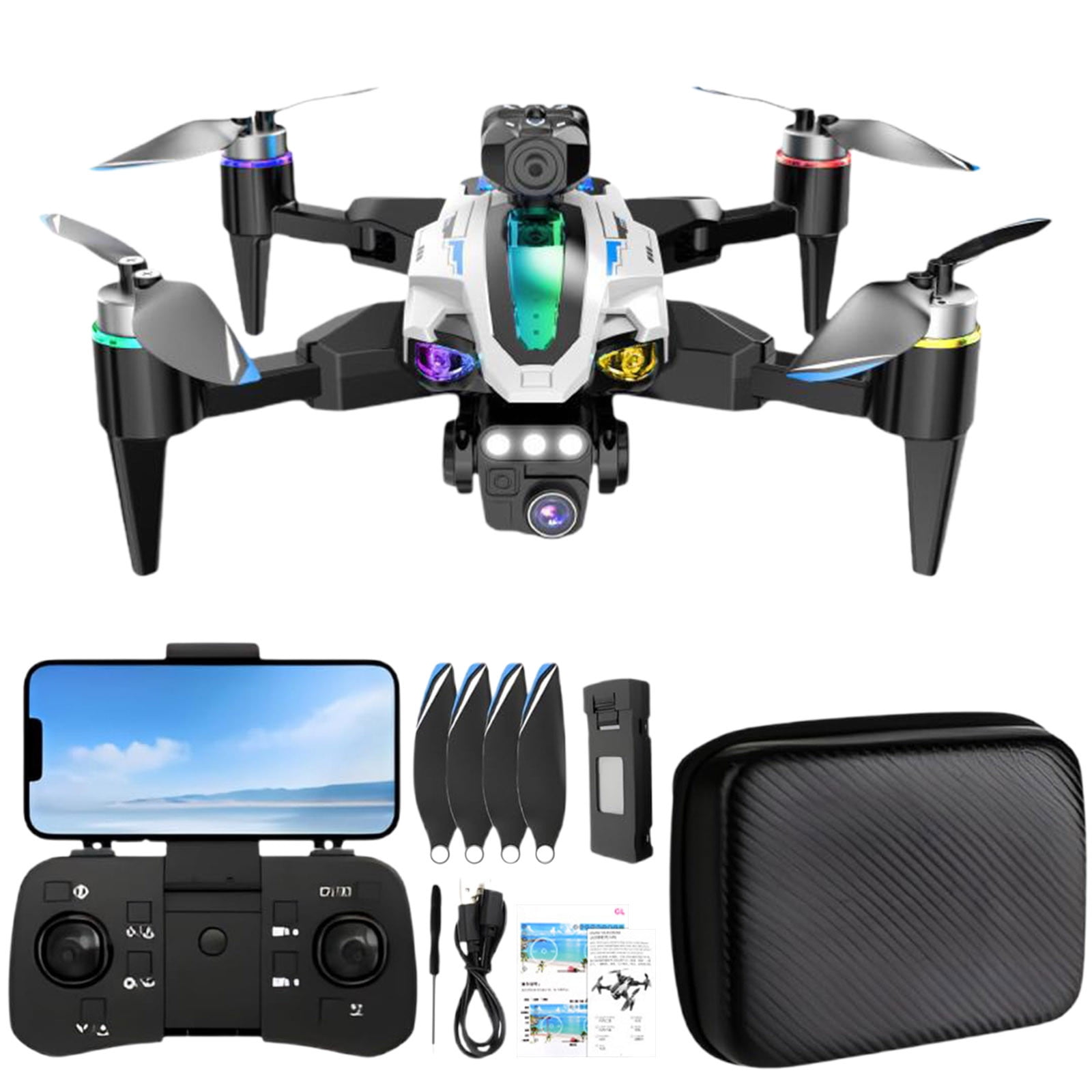 Drone with Camera, 4K Camera Drone, Foldable Quadcopter with Dual HD ...