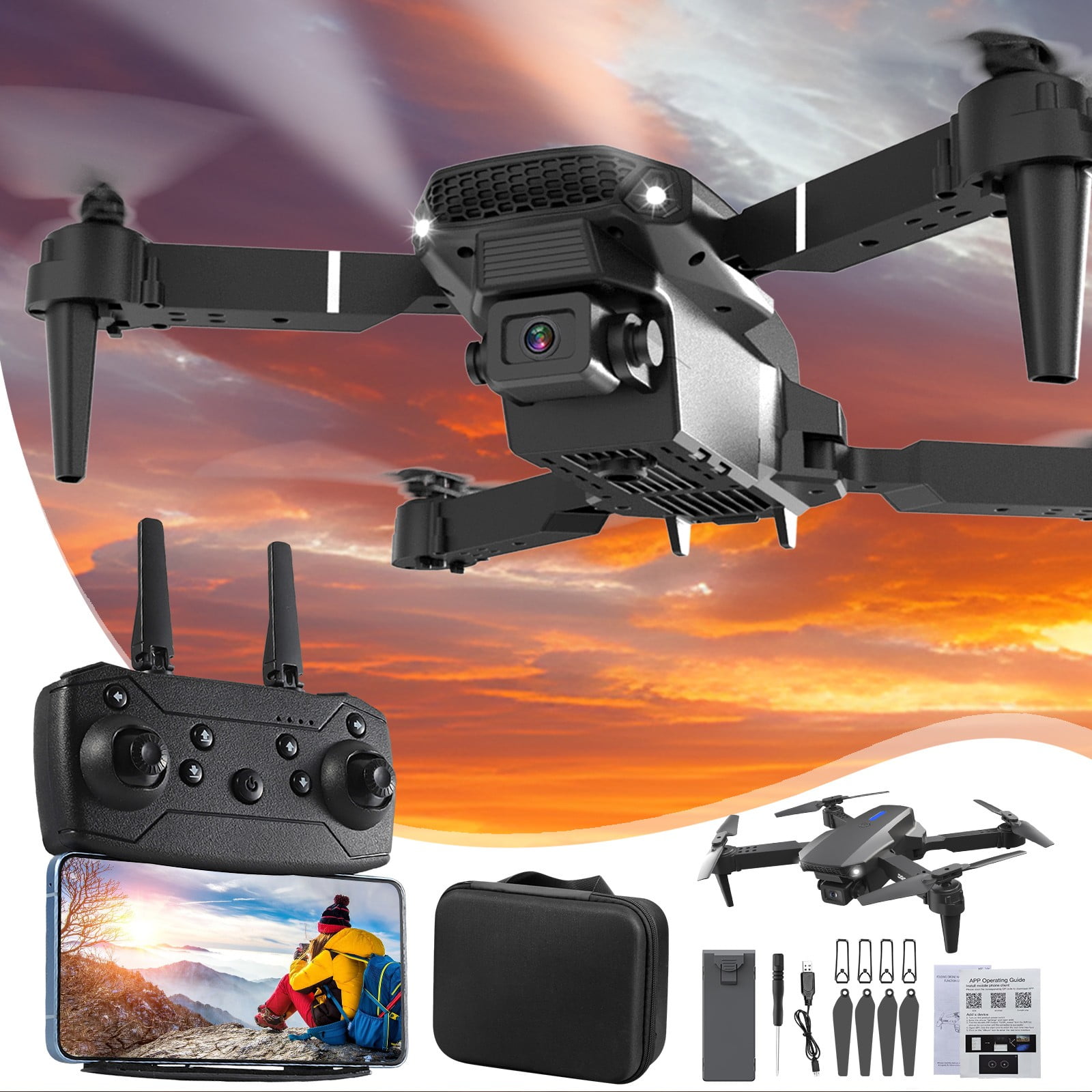 Drone with Camera 4K, Under 250g, 60 Mins Flight with 2 batteries, 5GHz ...
