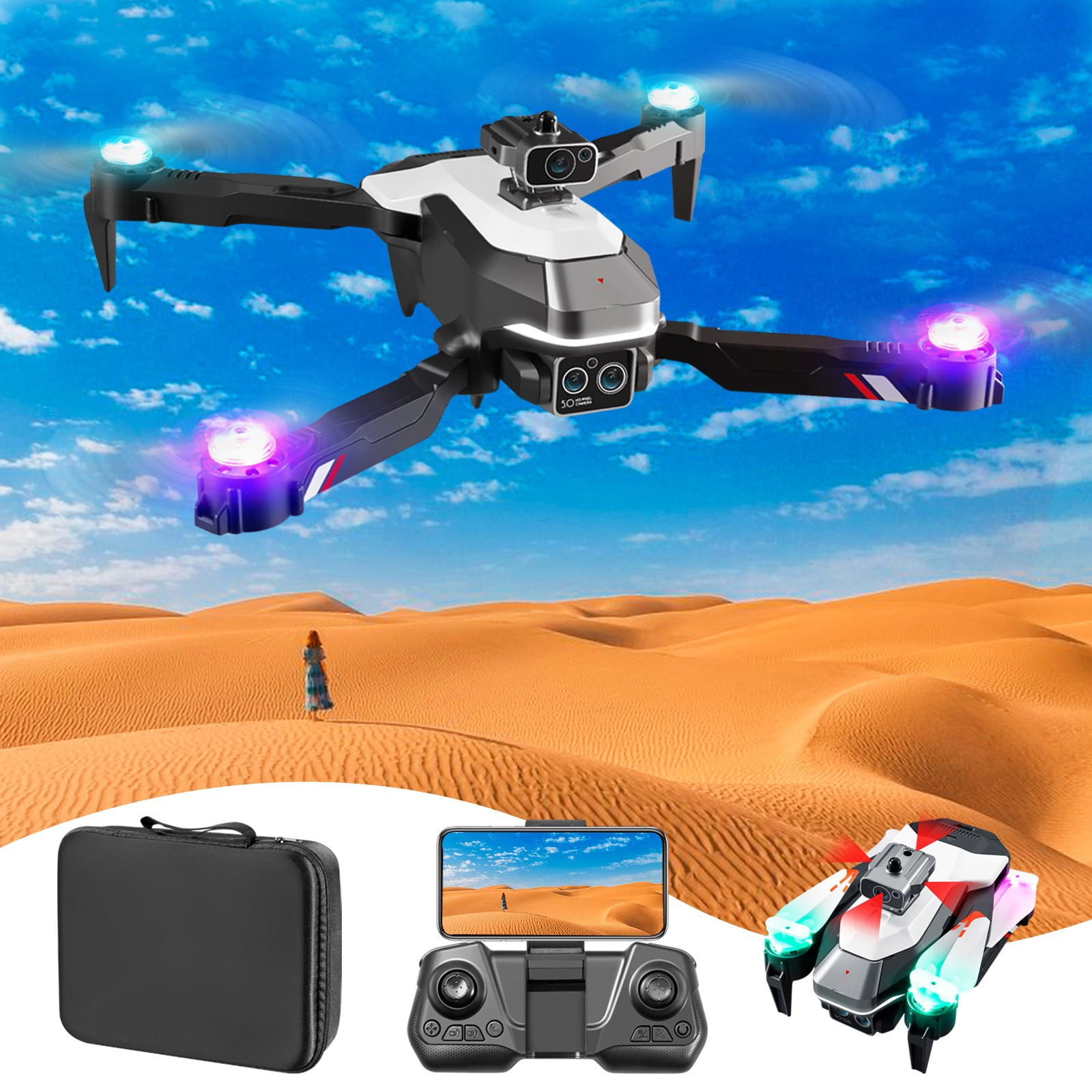 Drone with Camera 4k, GPS HD Drones for Adults, Remote Controller with ...
