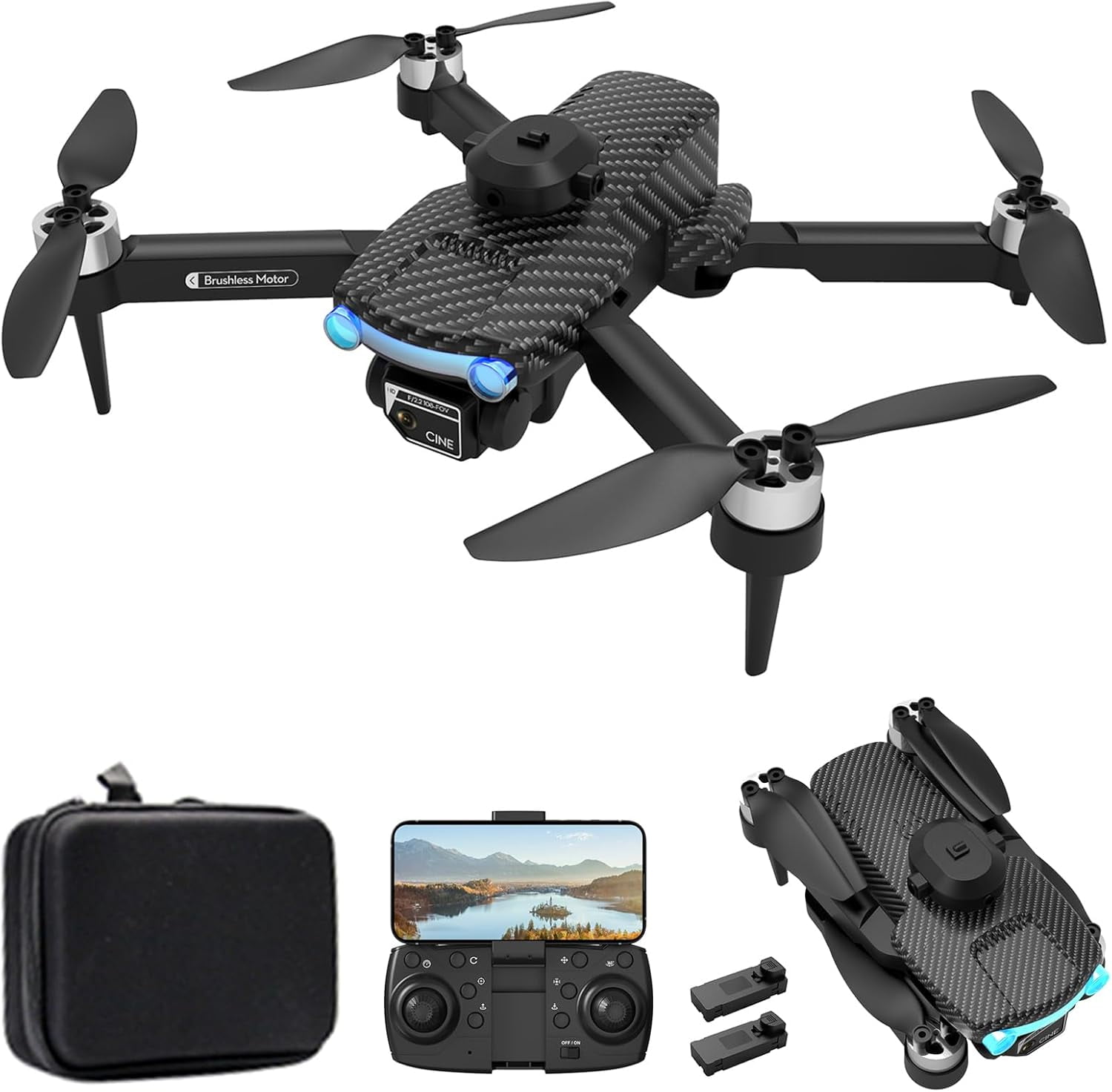 Drone with Camera for Adults, 8K HD EIS Anti Shake Camera FPV Drone, RC ...