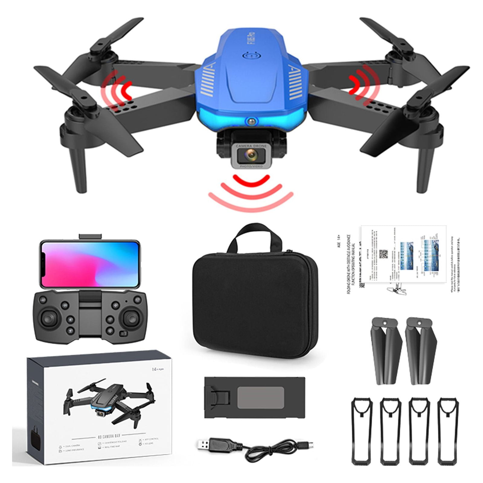 Drone with Camera for Adults Kids -4K HD FPV Camera Drones with ...