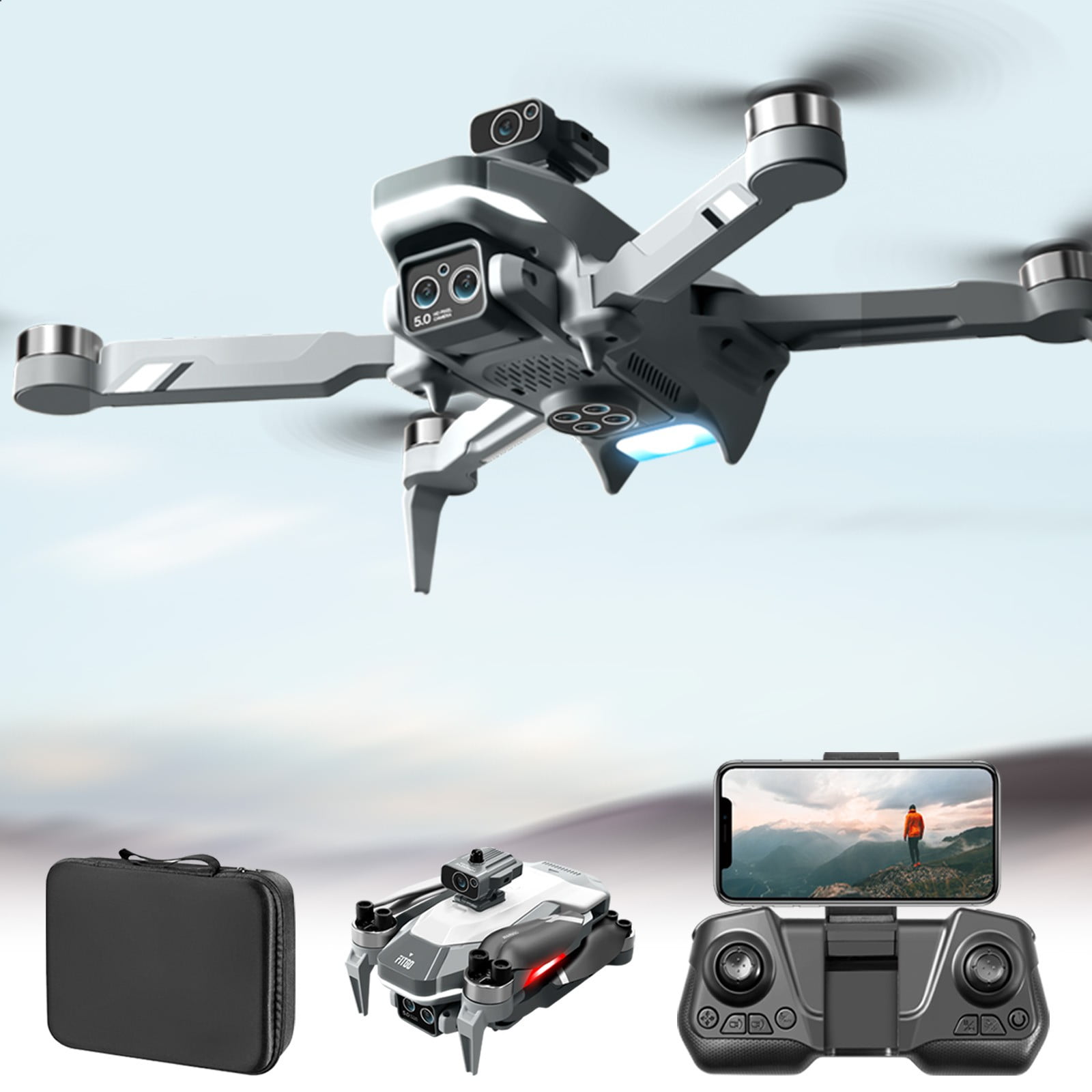 Drone with Camera,Brushless Motor Drones with Cameras,Mode Gesture ...