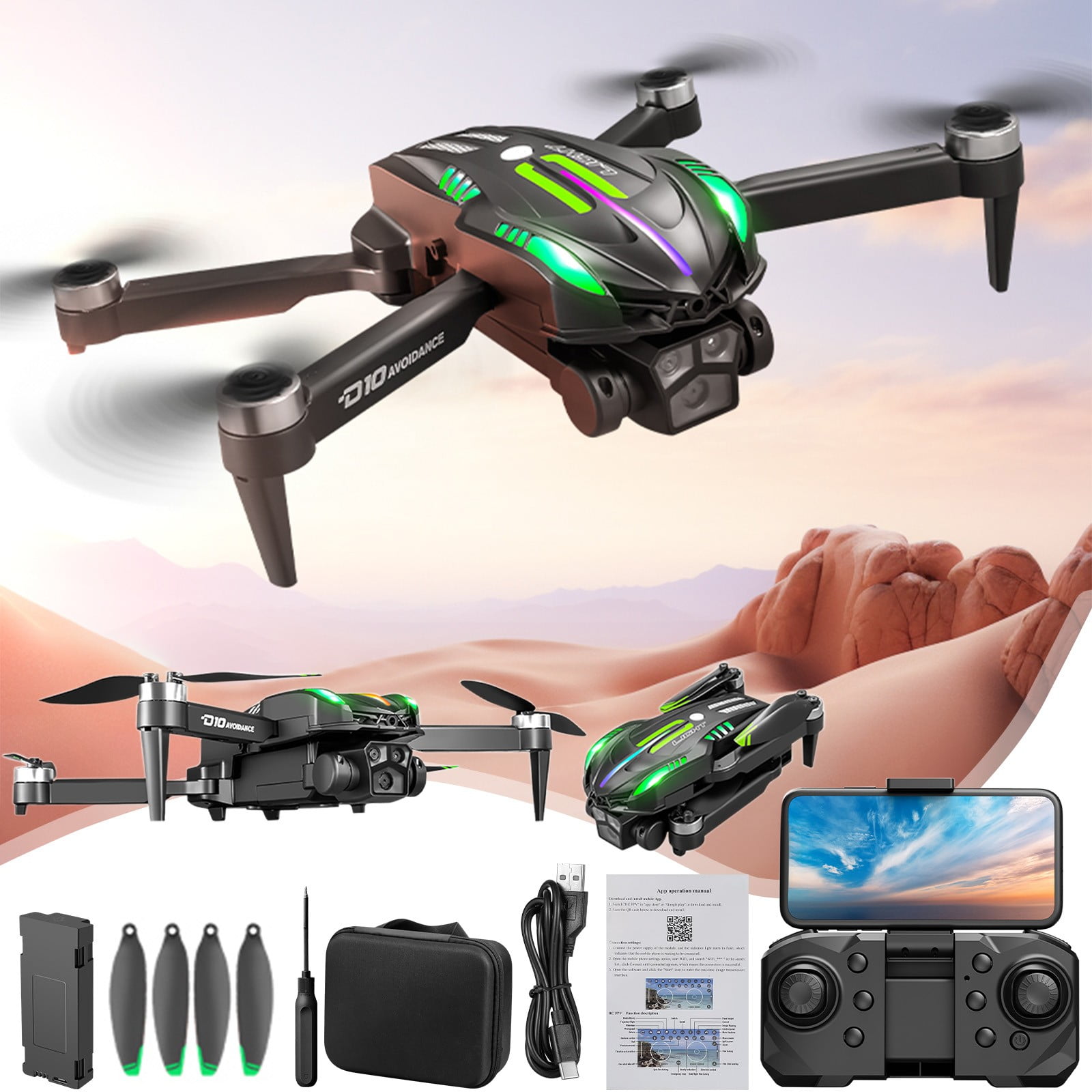 Drone with Camera, Drones for Adults, FPV Drone with Esc Camera ...