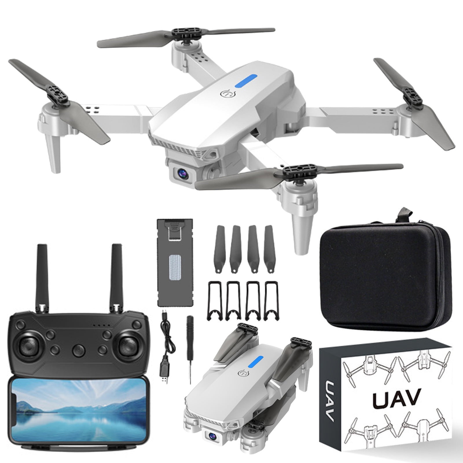 Drone with Camera, Foldable 1080P HD FPV Wi-Fi Drone with Altitude Hold ...