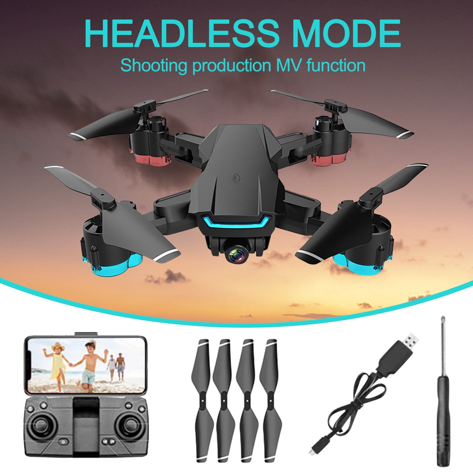 Drone with Camera for Kids, Mini Beginner Drones, Foldable RC ...