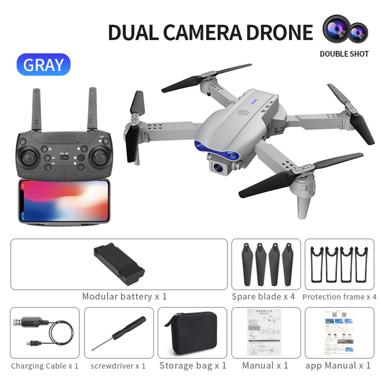 Drone, Easy Flying Camera Drone, K3 Folding UAV 4K Camera Four Aircraft ...