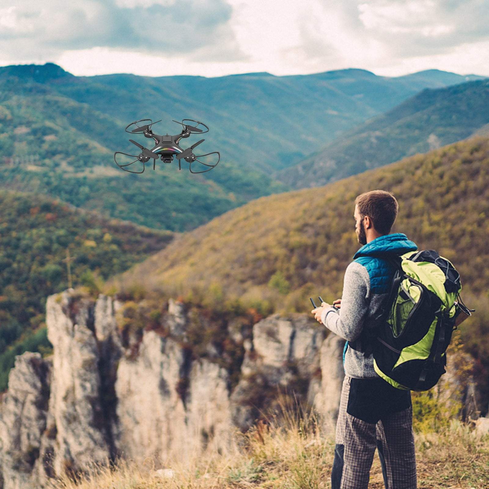 Drone with FPV Camera for Adults 1080P,Lightweight Drones Night Vision ...