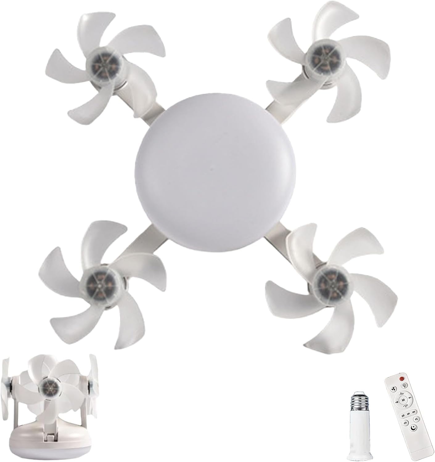 Drone Fan Light, 2 in 1 Hanging Fan with LED Lantern, Remote Control ...
