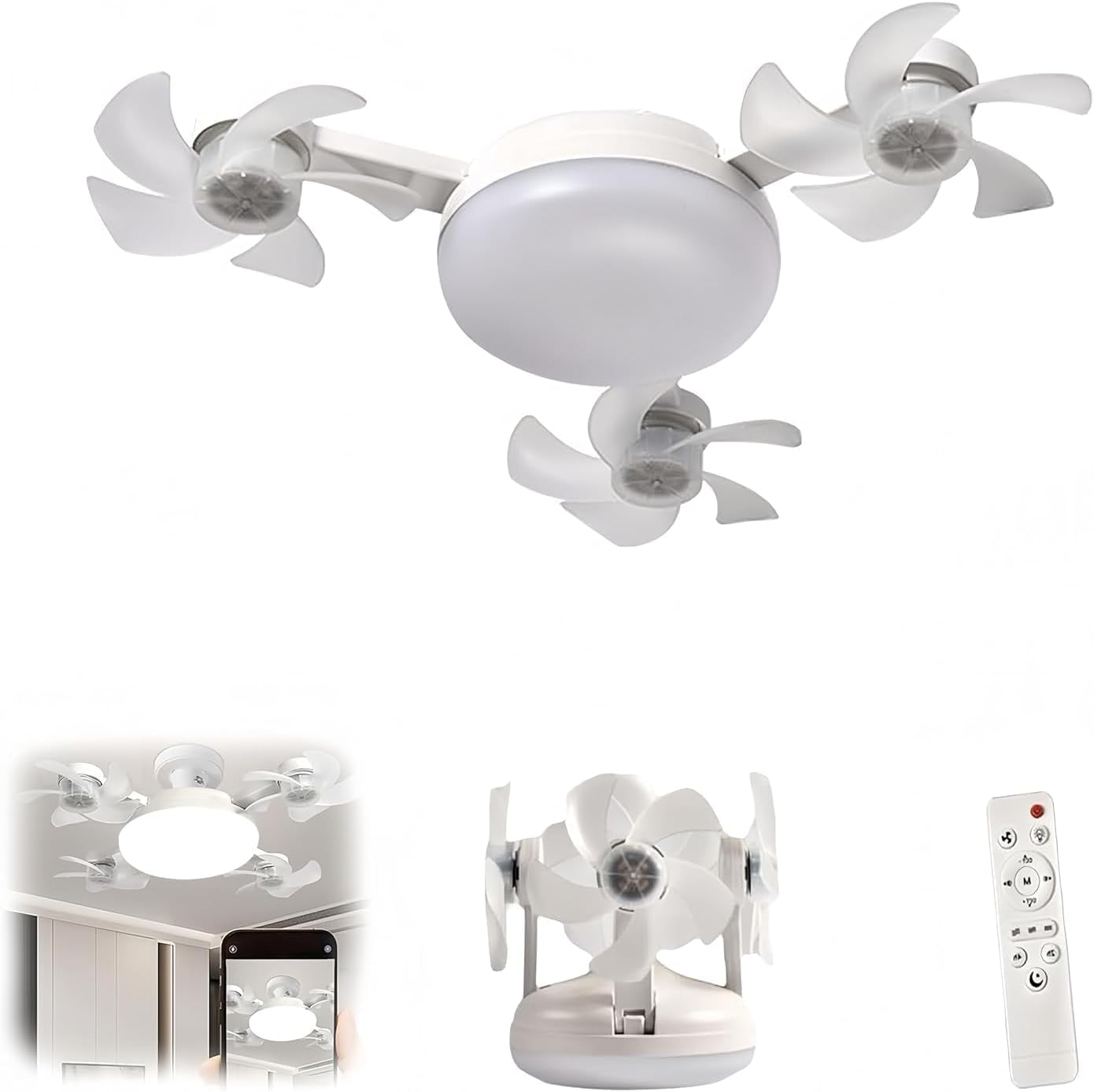 Drone Fan Light - 2 in 1 Hanging Fan Lantern, 2025 Upgraded Socket ...