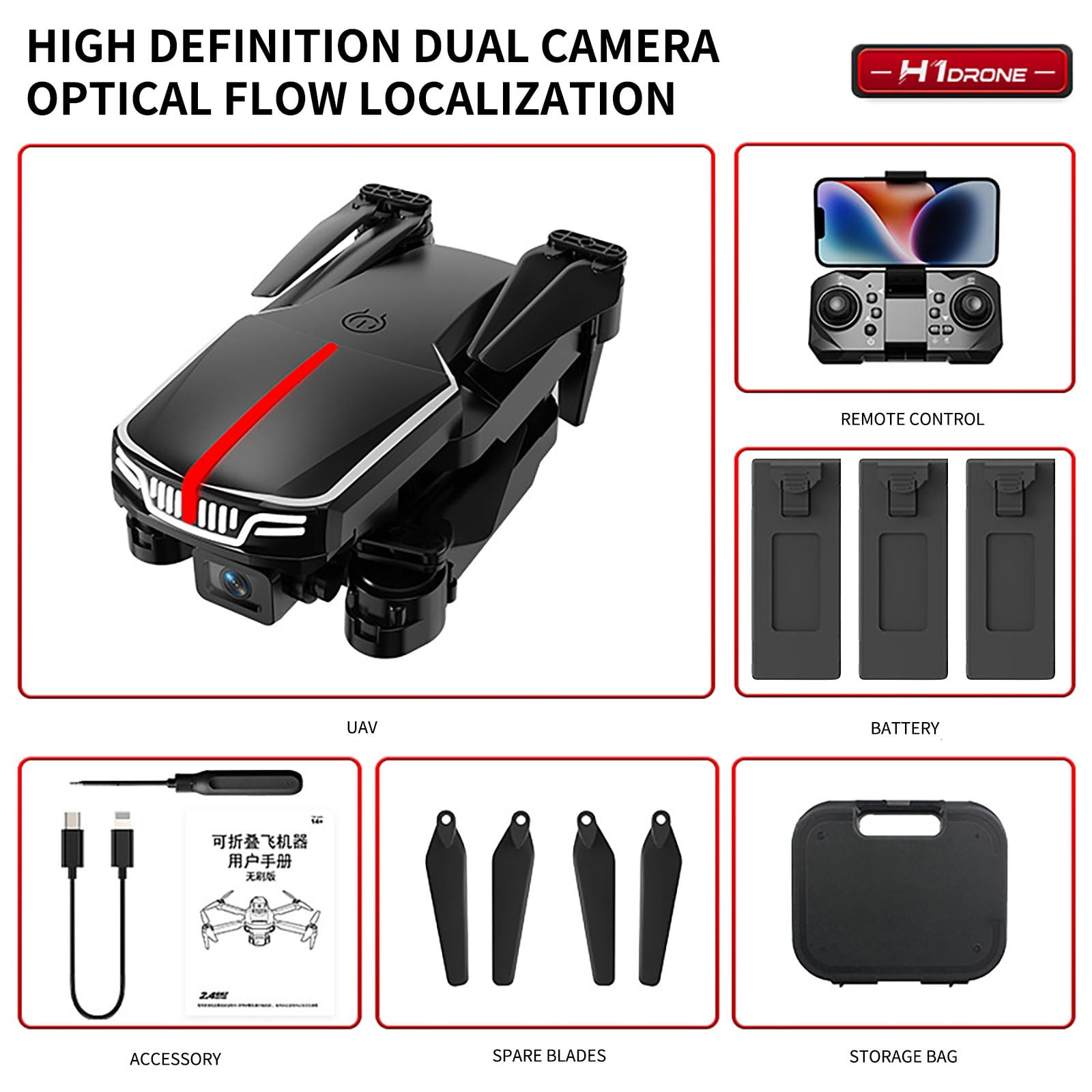 Drone Gift for Teenagers, Remote Control Drone, UAV Luminous Shower ...