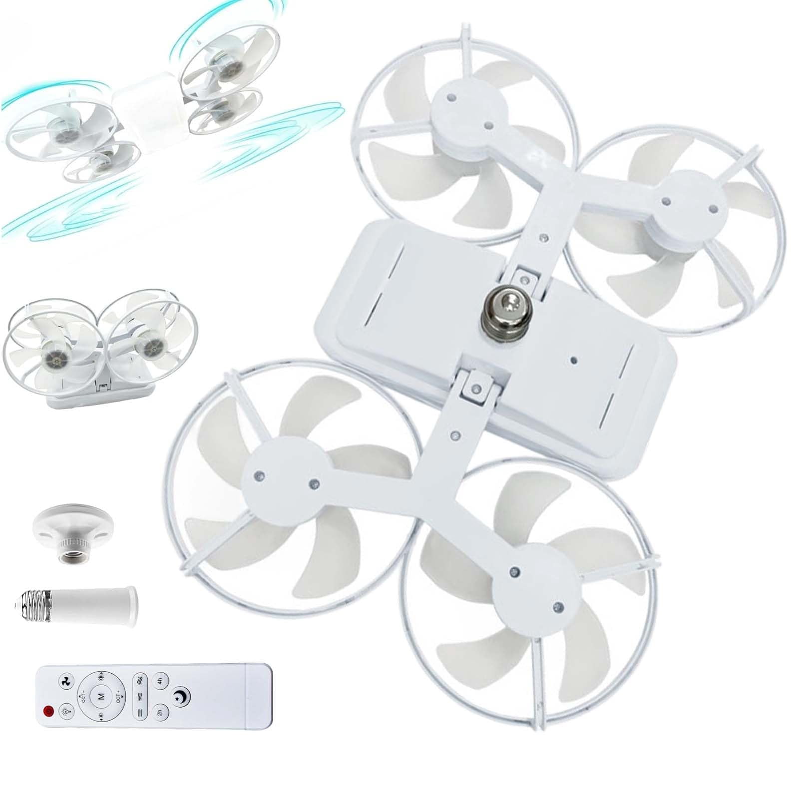 Drone-Inspired LED Ceiling Fan Light, Drone Style Light Fan with ...