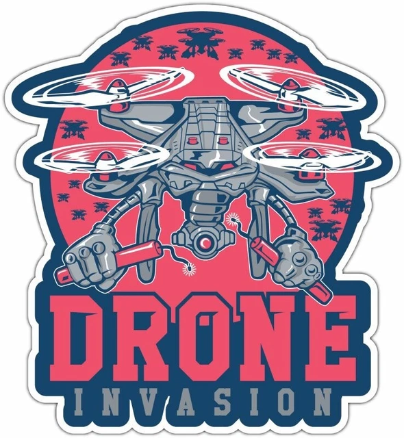 Drone Invasion Aircraft Quadcopter Car Window Stickerphone Decal Water ...