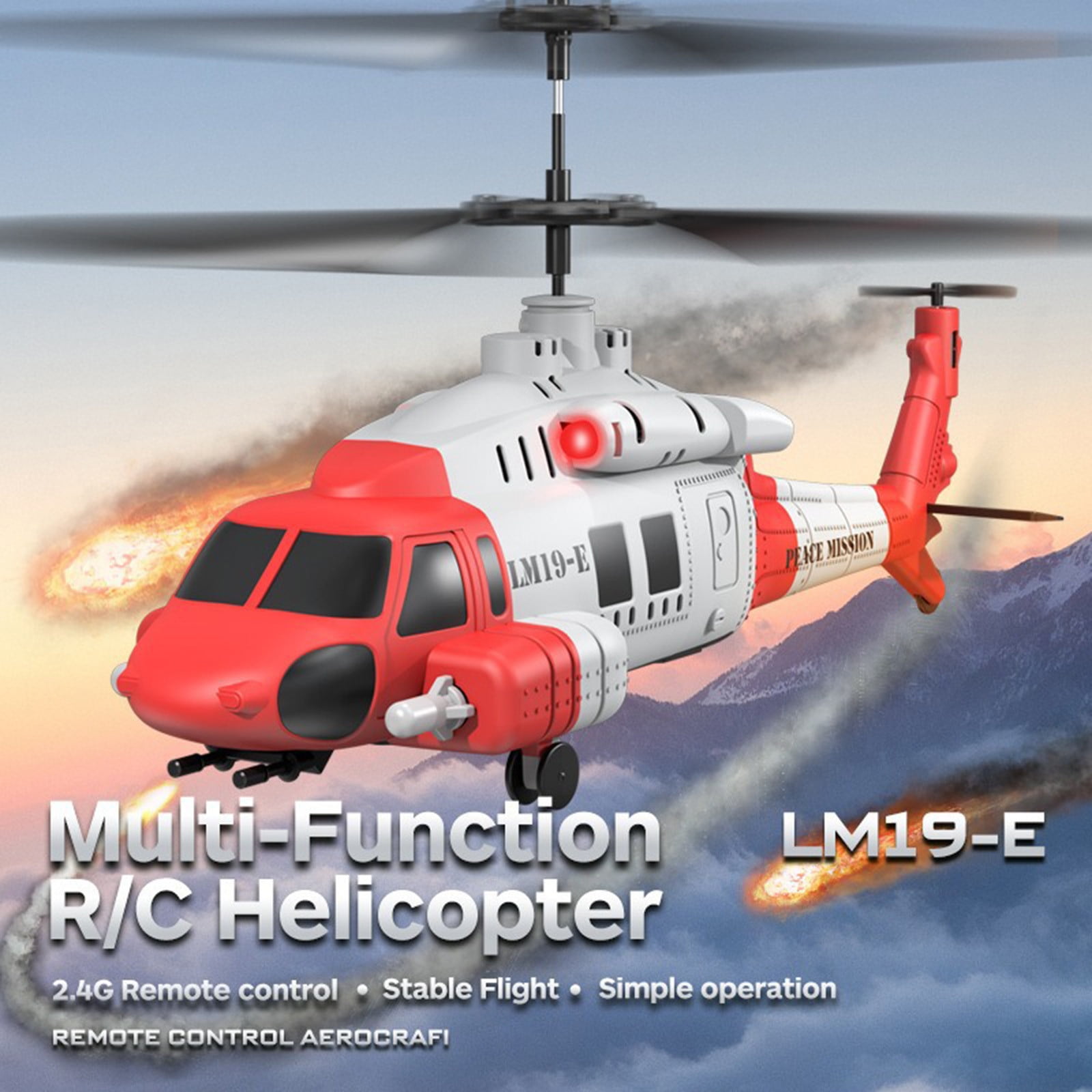 Drone, LM19-E With Missile 3.5 Channel Helicopter With 3-Speed Fixed ...