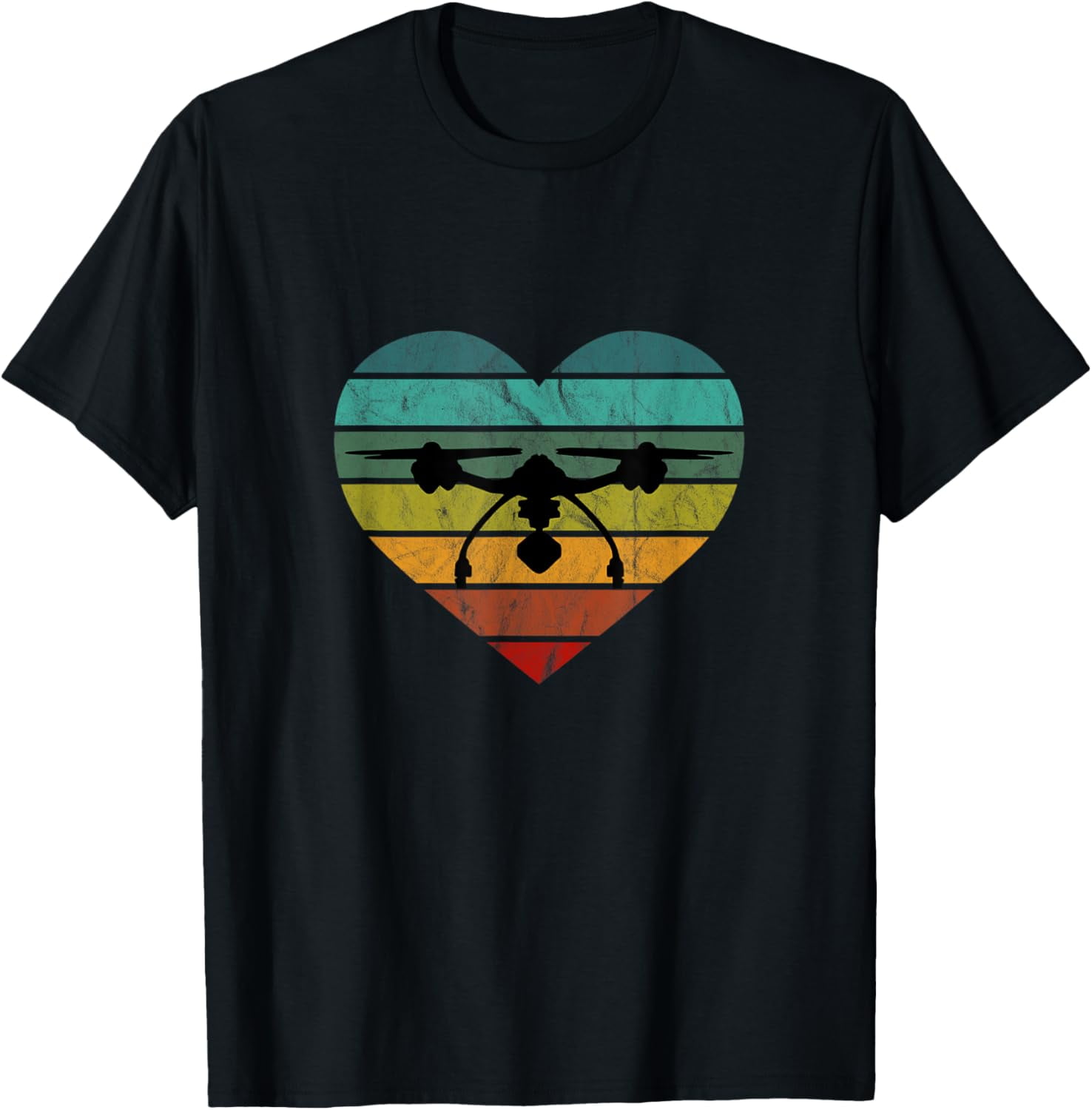 Drone Pilot Quadcopter Multicopter Heart I Love Drones T-Shirt ...