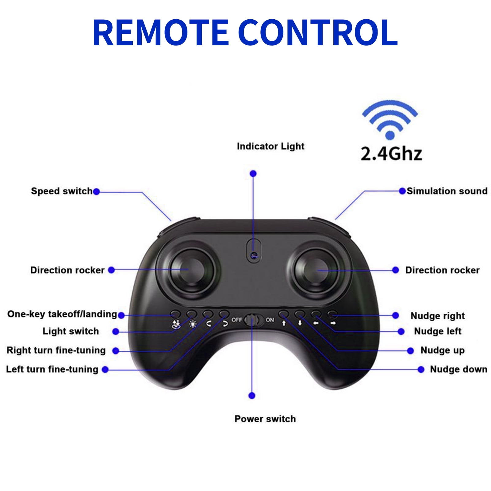 Drone Remote Control Drone 2.4G Headless RC Quadcopter Rechargeable ...