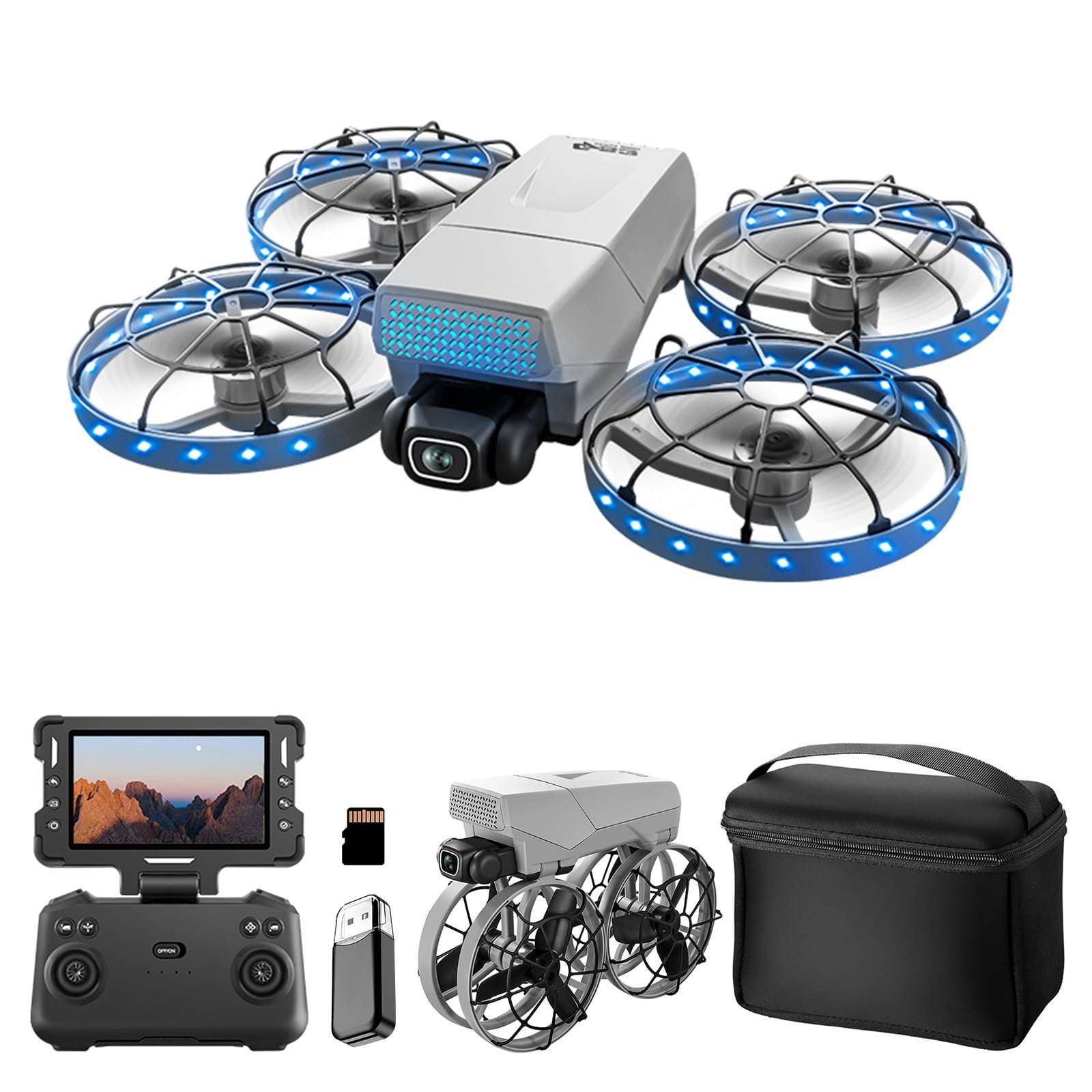 Drone with Screen Remote Control - Brushless Motors, 1080P Camera, 2.4G ...