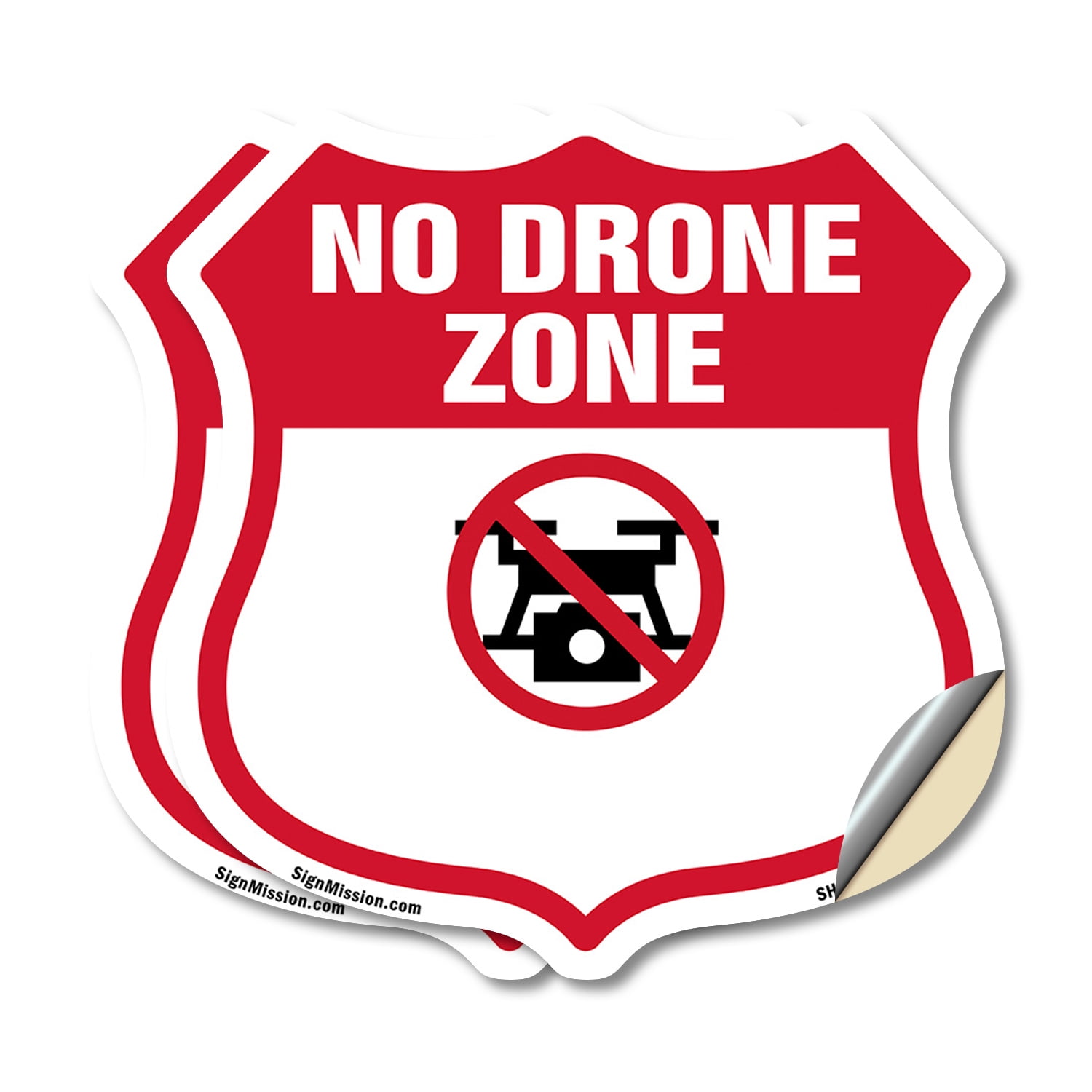 No Drone Shield Sign No Drone Zone From Federal State And Local ...