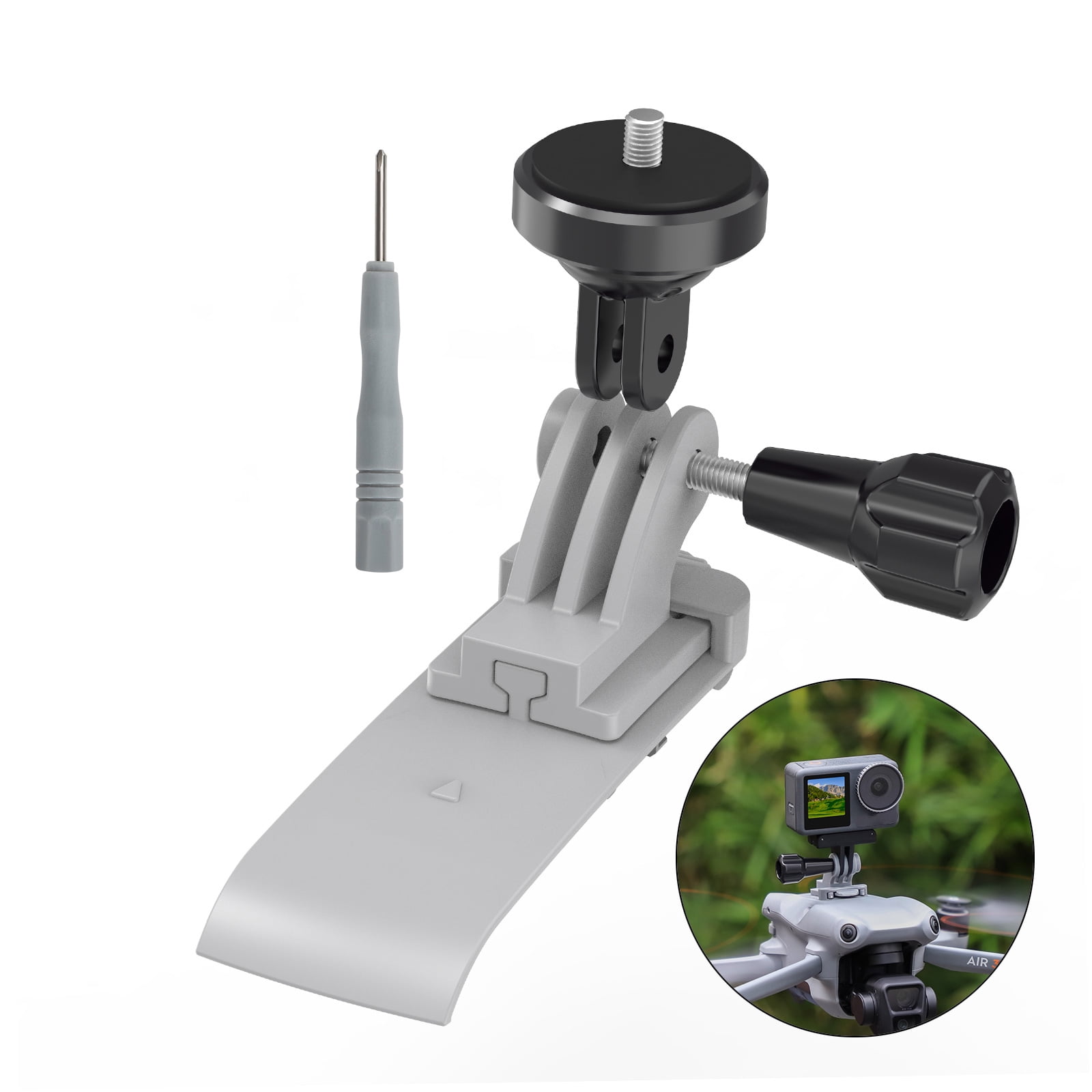 Drone Sports Camera Mount for Action 4/3/2, Insta360 GO 3/One R, 1/4 ...