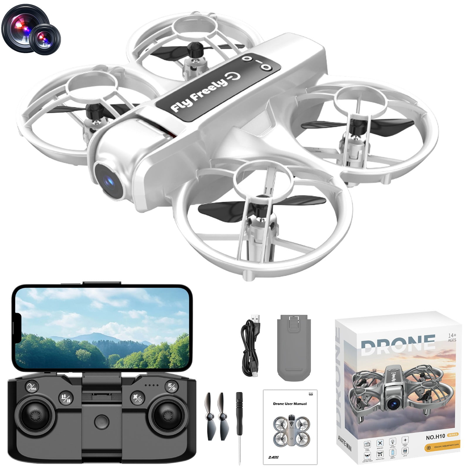 Drone With Two Camera Remote Control With Altitudes Hold Headless Mode ...
