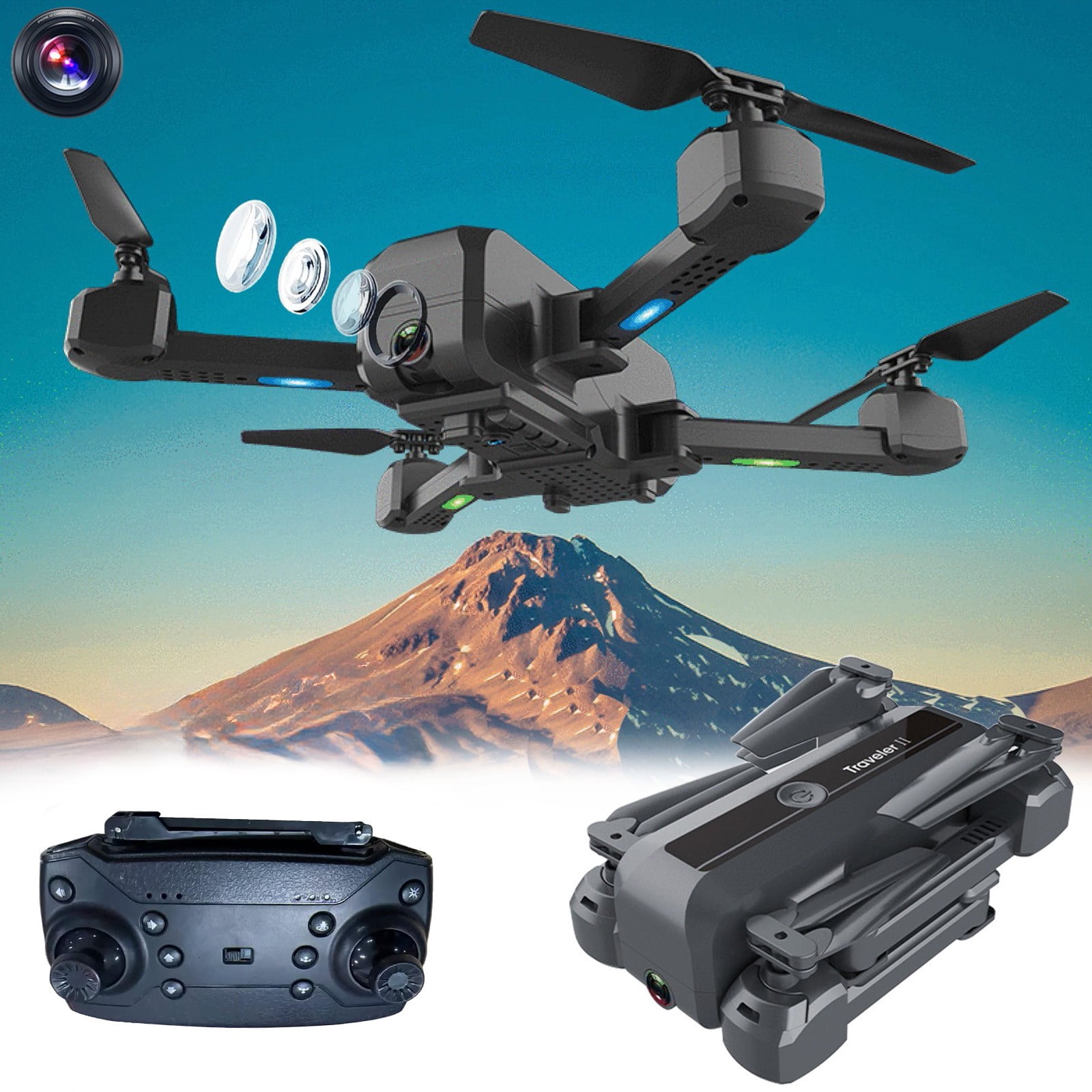 Drone With 4K Fpv Camera Single Lens Remote Control Altitude Hold ...