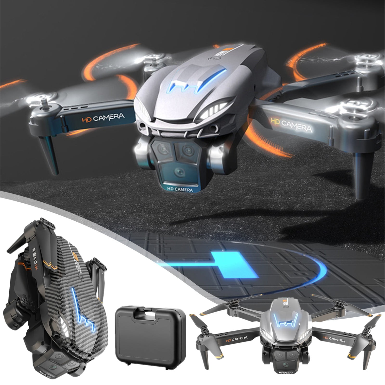 Drone With Camera 4K Fmlxio FPV Drones With 3 Cameras Wind Resistance ...