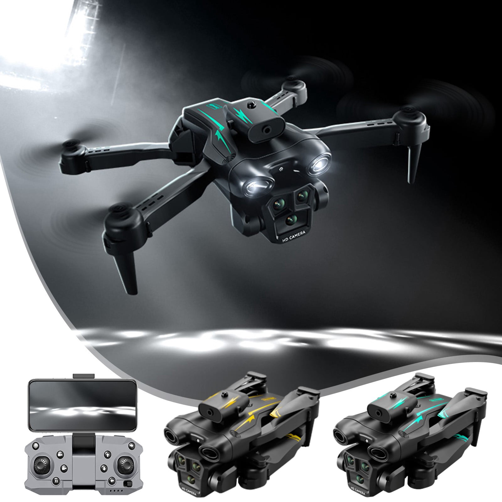 Drone With Camera 4K Fmlxio Foldable Drone With ESC Camera Three 1080P ...