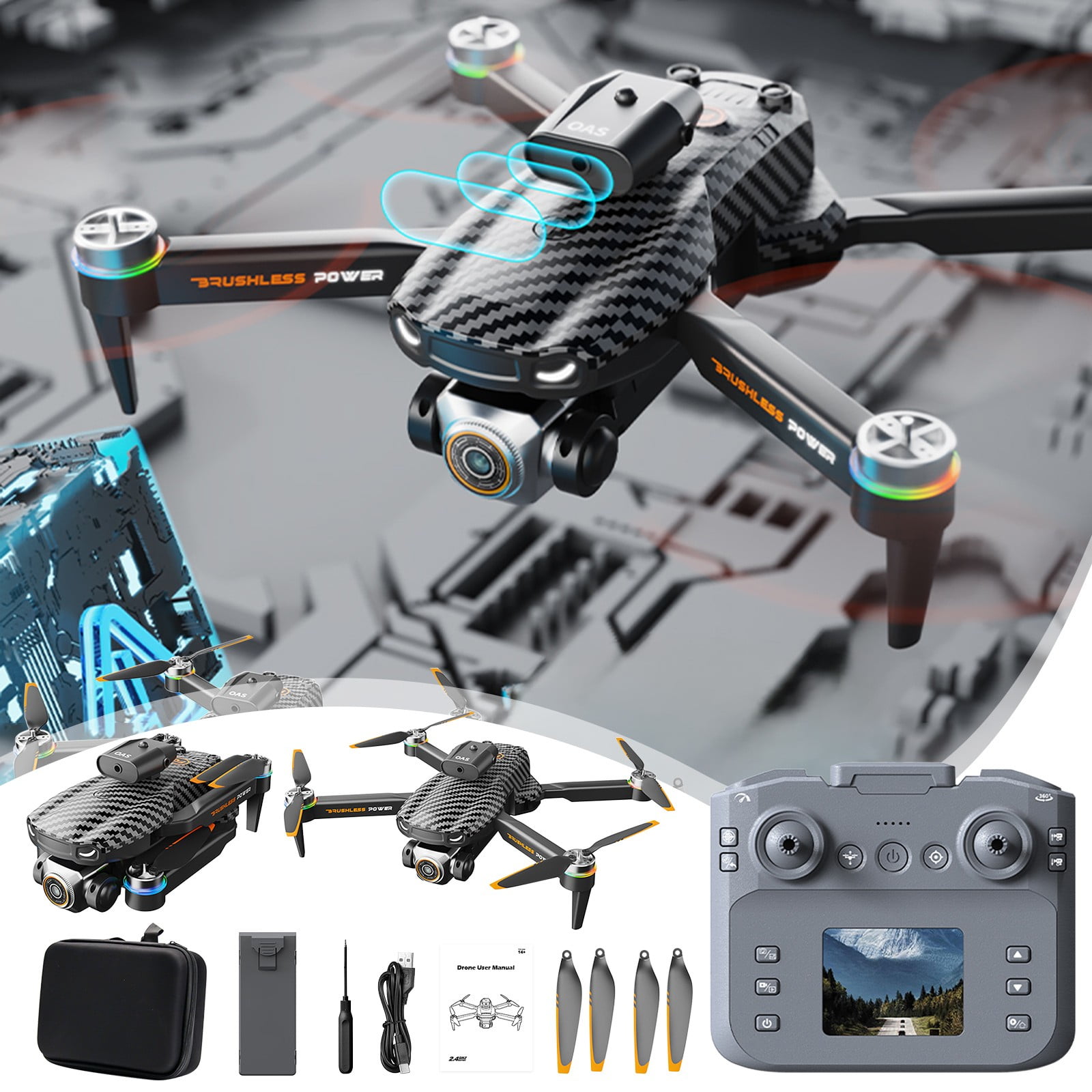 Drone With ESC Camera Brushless Motor Remote Control With Screen ...