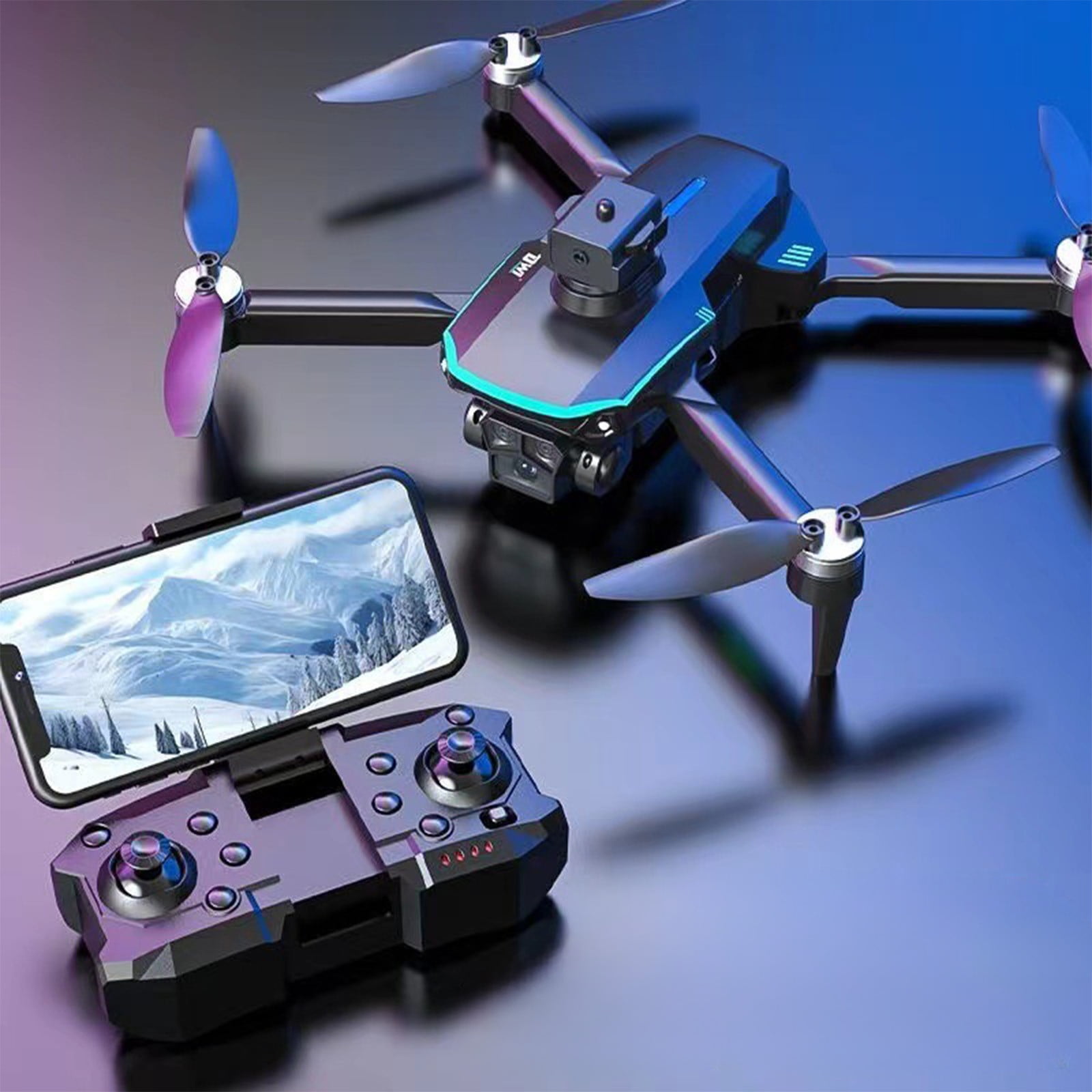 Drone With ESC HD Three Camera Brushless Motor Remote Control Obstacle ...