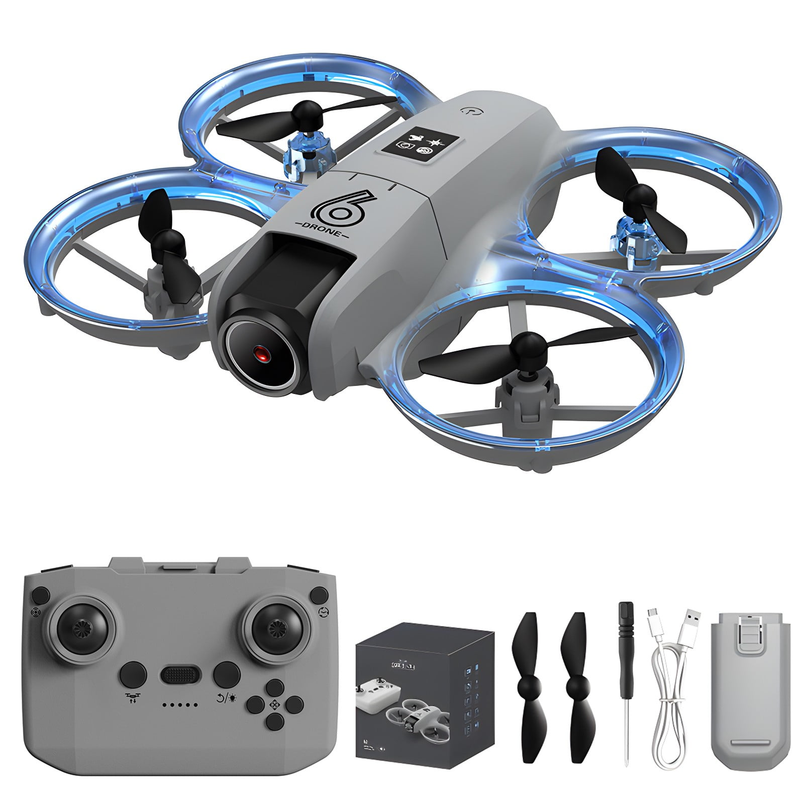 Drone With Esc Camera And Cool Lights Remote Control Quadcopter ...