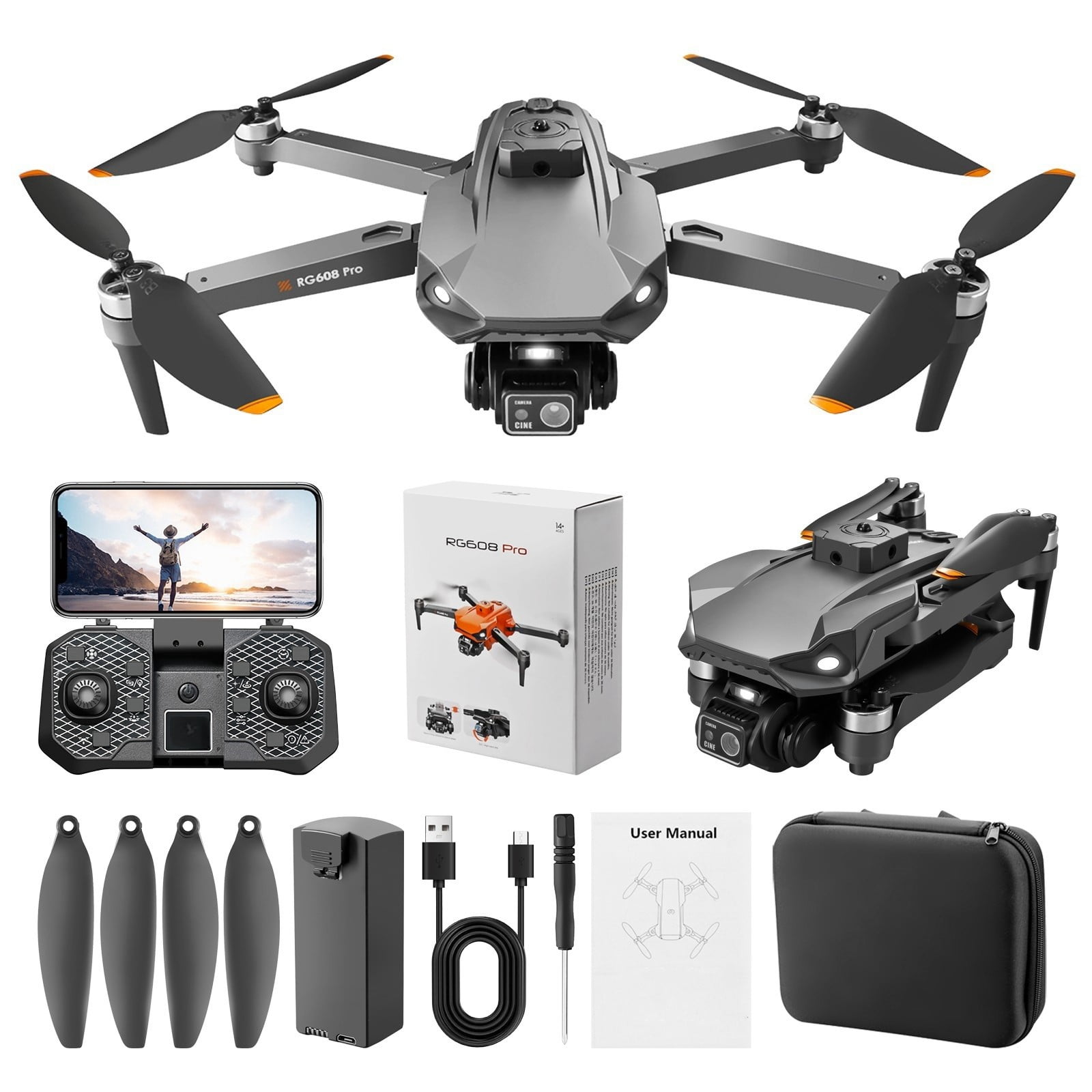 Drone with 4K Camera for Adults and Beginners, Brushless Motor RC ...