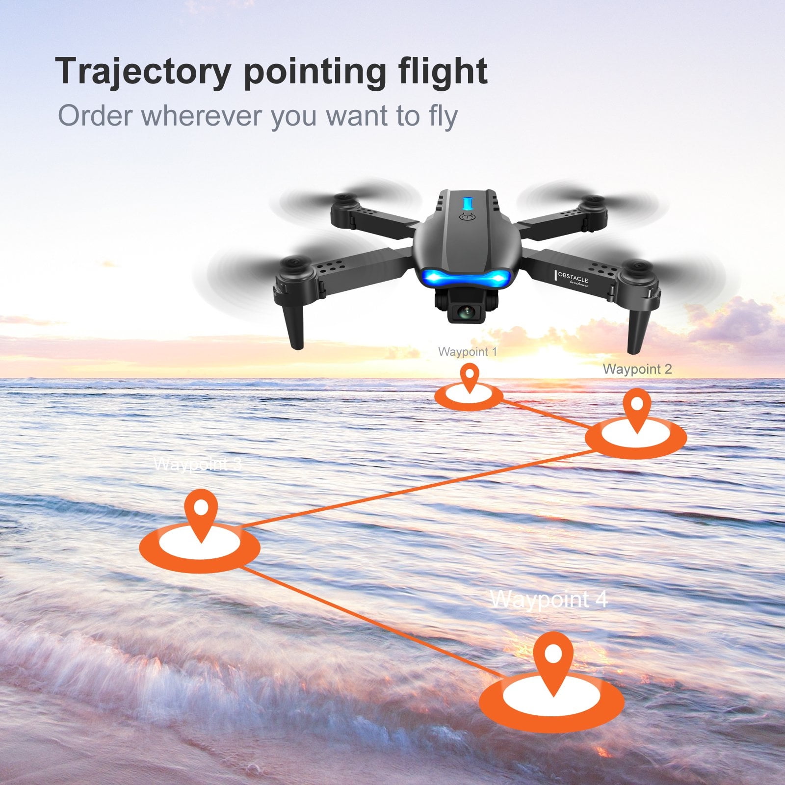 Drone with 4K HD Dual Camera for Adults Kids, RC Quadcopter with 2 ...