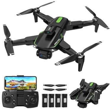 AUOSHI Drone with Dual 4K HD Cameras, Brushless Motors, Altitude Hold ...