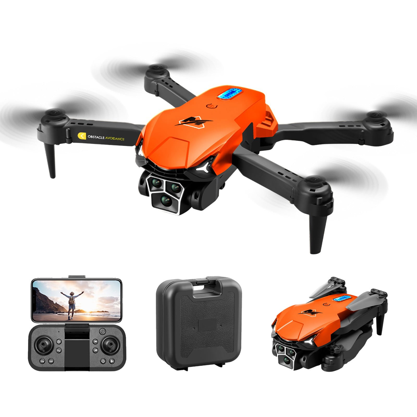 Drone with Camera, Drone Three Camera HD Aerial Camera Folding Obstacle ...