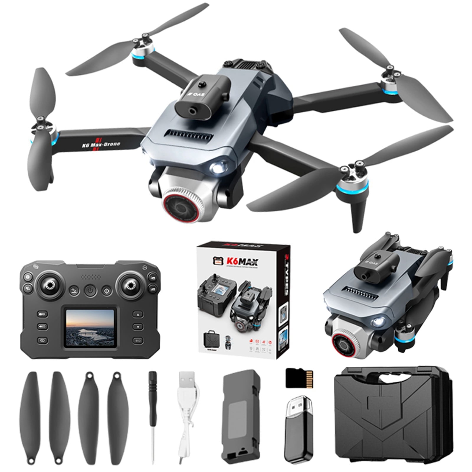 Drone with Camera, Remote Control with Screen Display: 30 Min Flight ...